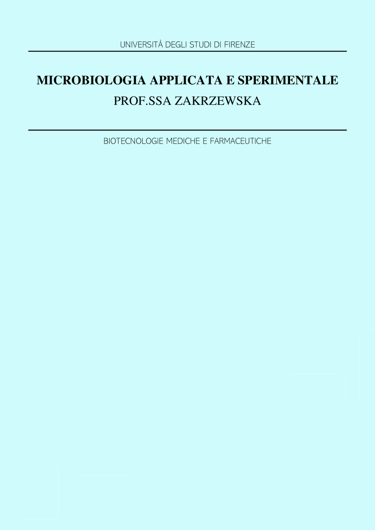 Appunti Microbiologia Applicata E Sperimentale Docsity
