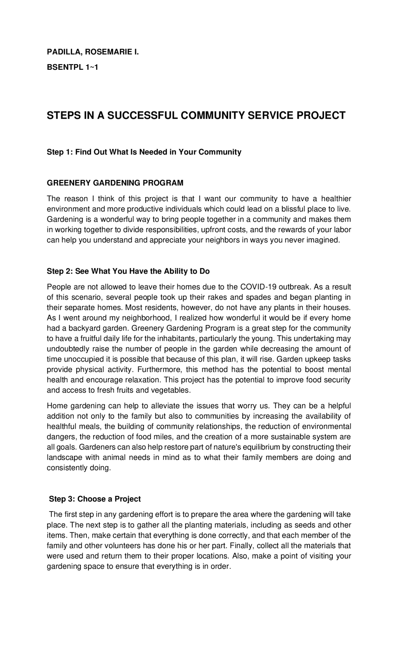 CWTS ACTIVITIES AND MORE - Docsity