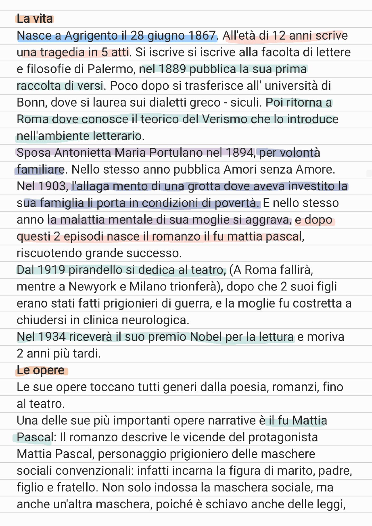 Luigi Pirandello Vita E Opere Docsity luigi-pirandello-vita-e-opere-docsity