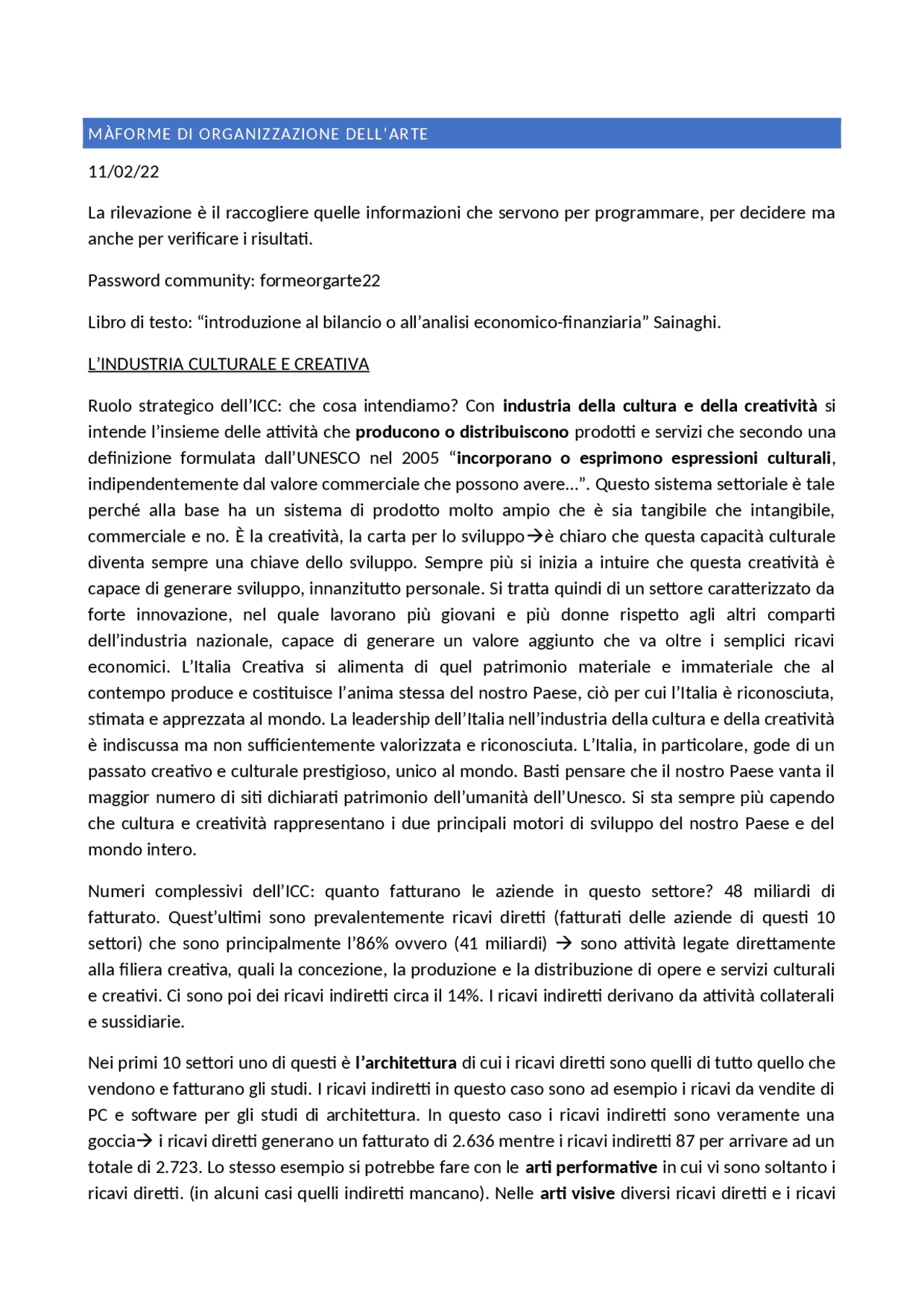 Appunti Lezioni Sul Bilancio Docsity