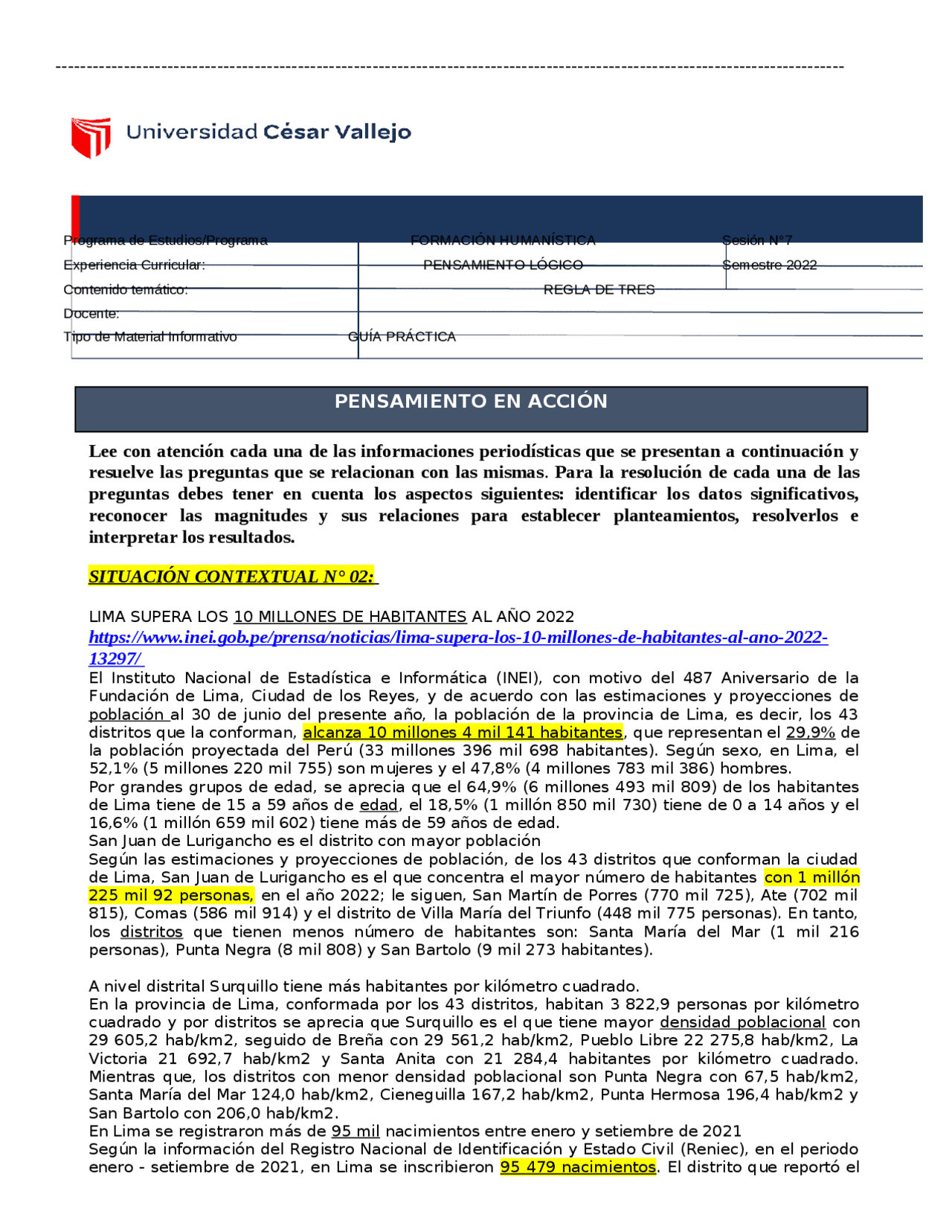 Pensamiento Logico Sesion 07 Docsity