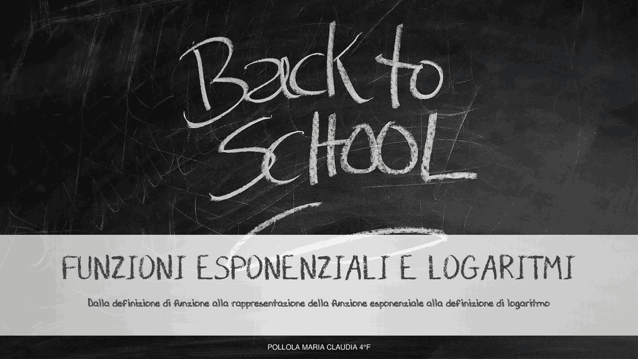 Presentazione Sulle Funzioni Esponenziali E Logaritmiche Docsity
