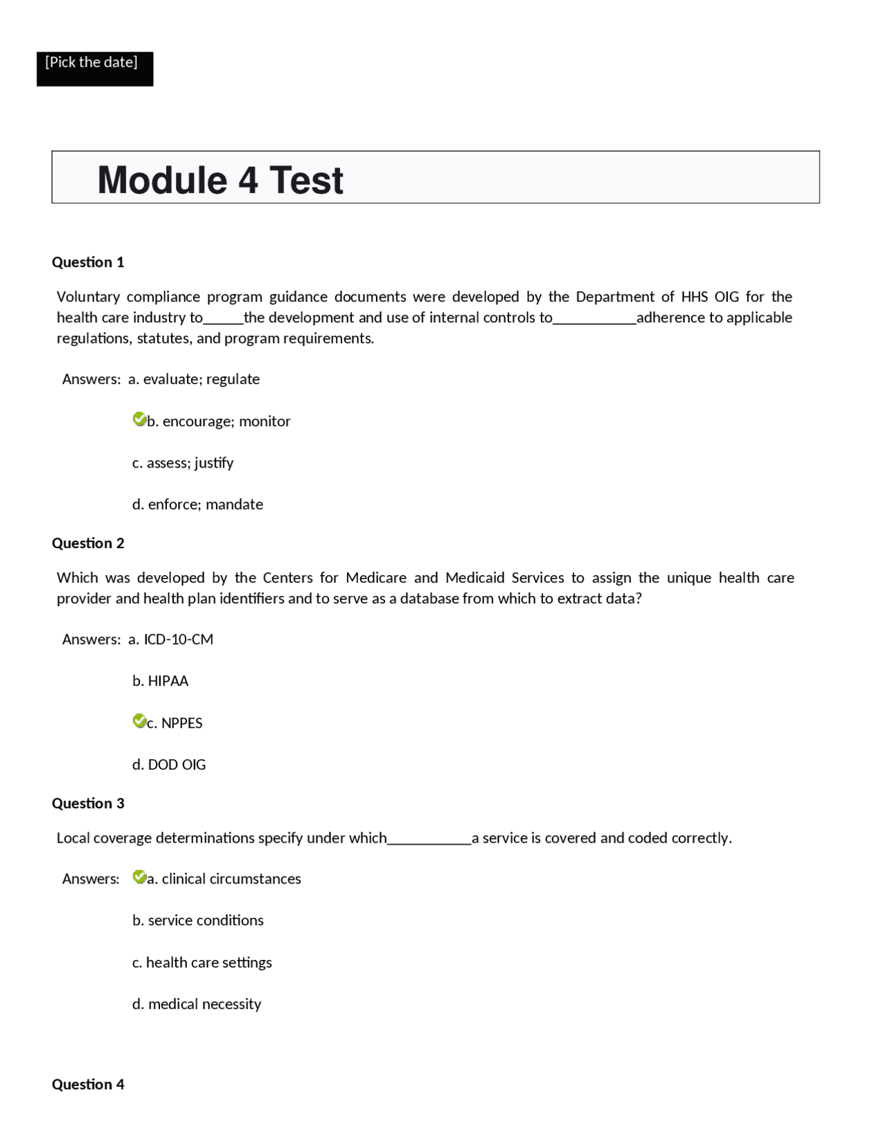 MRF0828 Module 4 Test\ MRF0828 Module 4 Test - Docsity