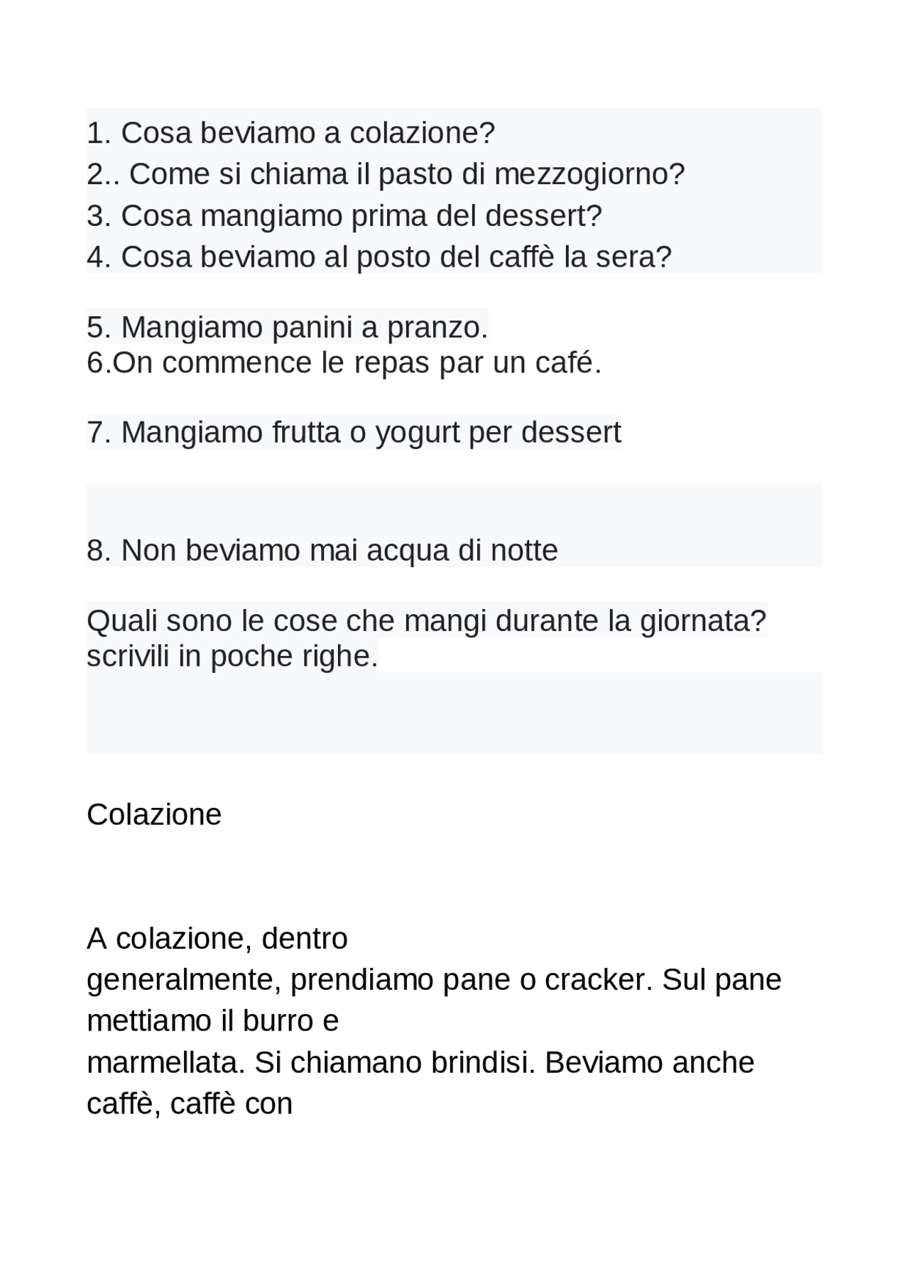 Francese Testo Descrizione Schemi E Mappe Concettuali Di Francese