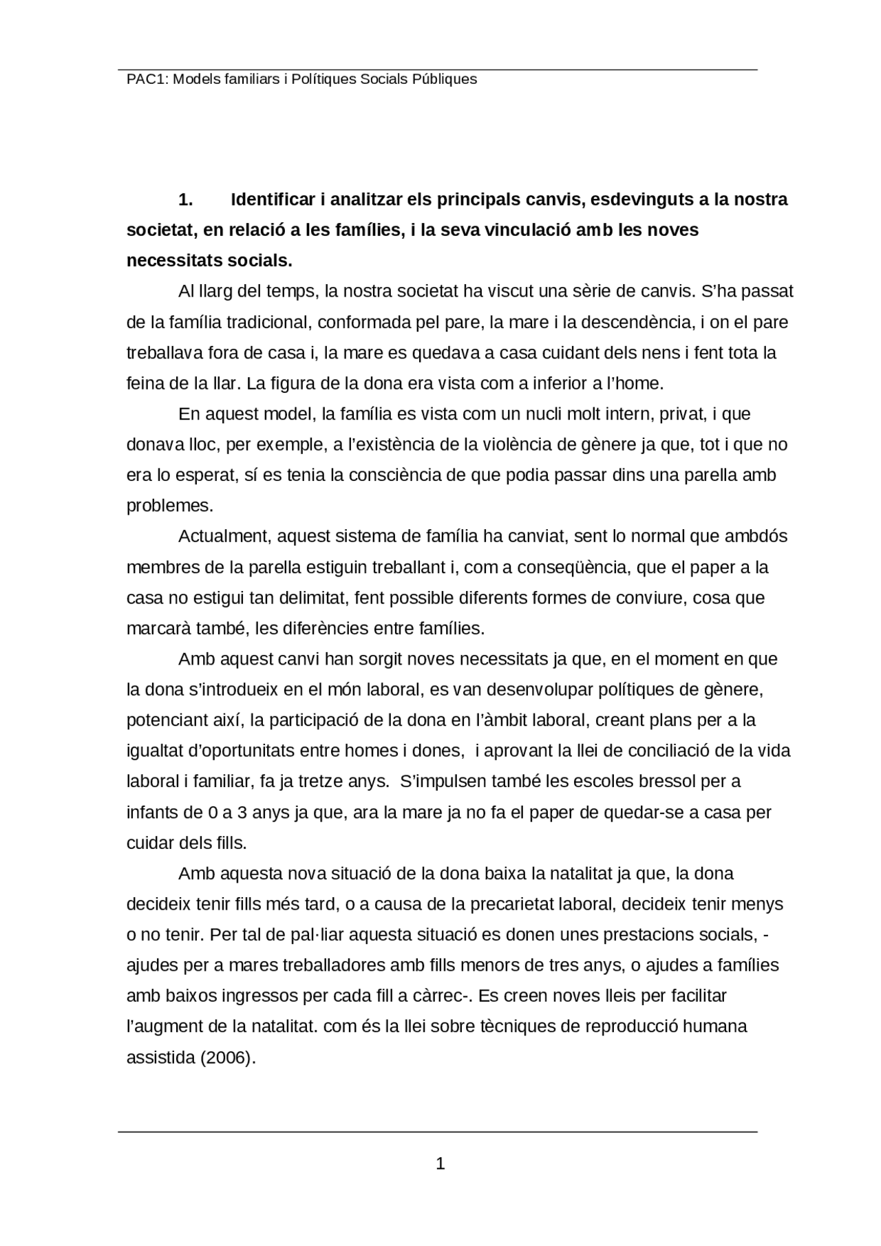 Família i educació social _ PAC1 - Docsity