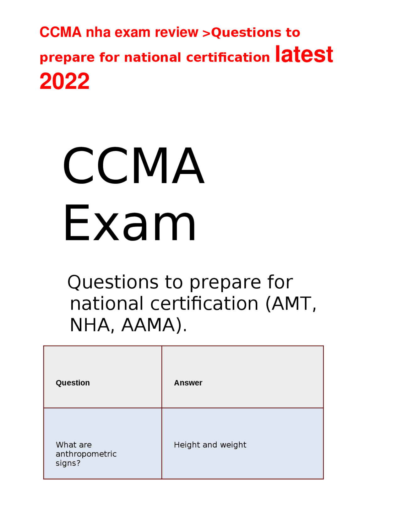 CCMA nha exam review >Questions to prepare for national certification ...