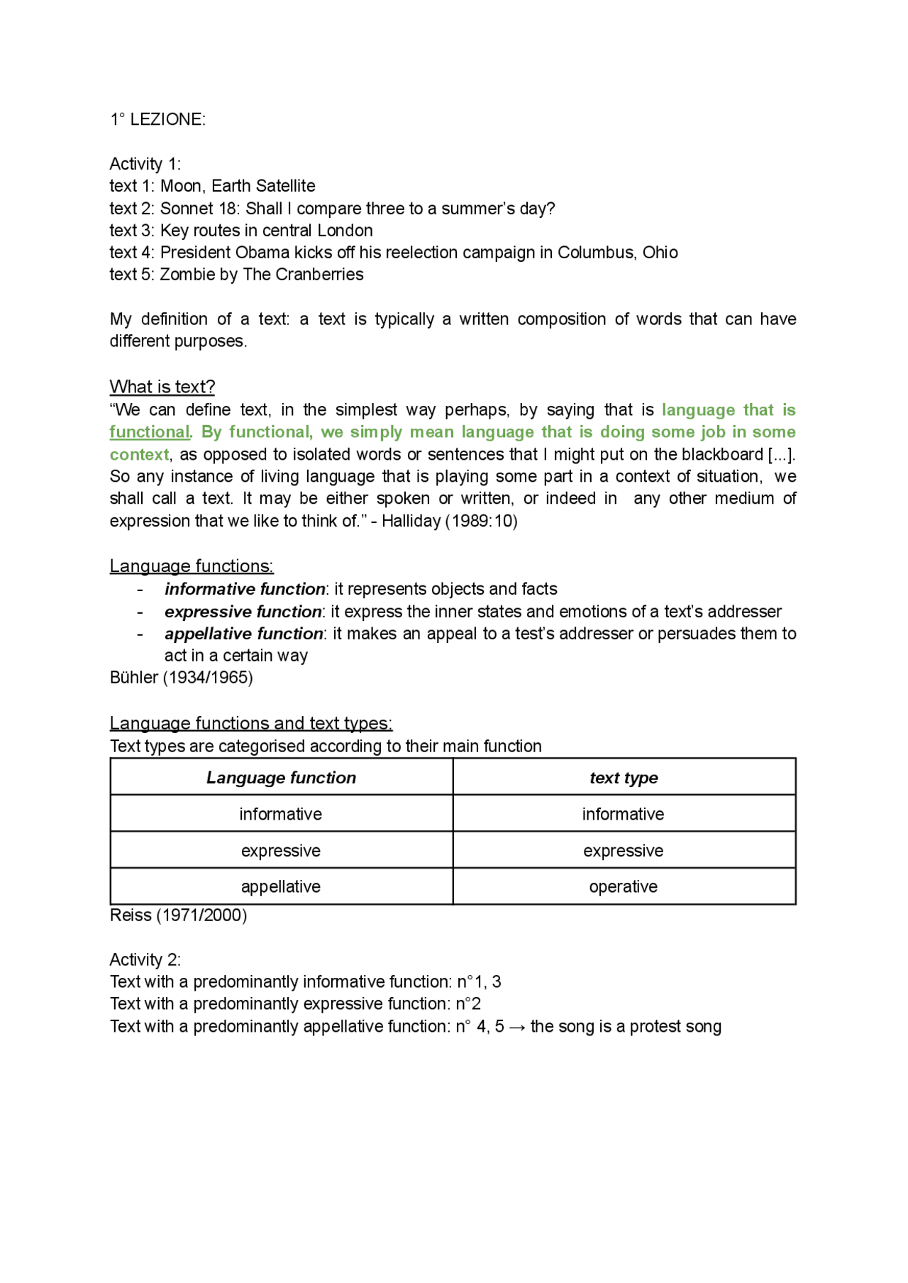 Appunti Lingua Inglese 2 Modulo Prof Coccetta Docsity