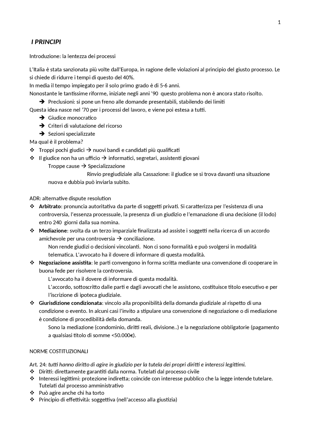 Appunti Di Diritto Processuale Civile Primo Semestre Appunti Di