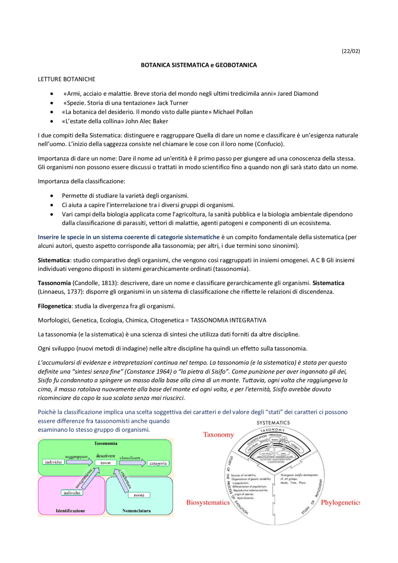 Botanica Sistematica Docsity