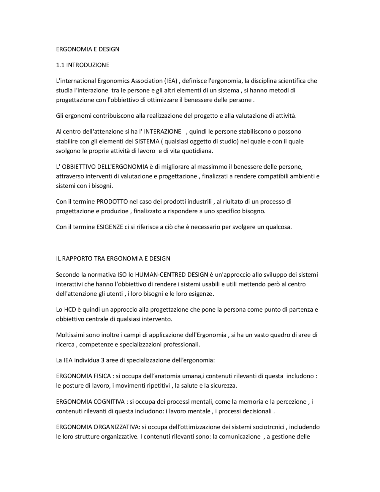 Riassunto Libro Ergonomia E Design Capitoli 15 Docsity