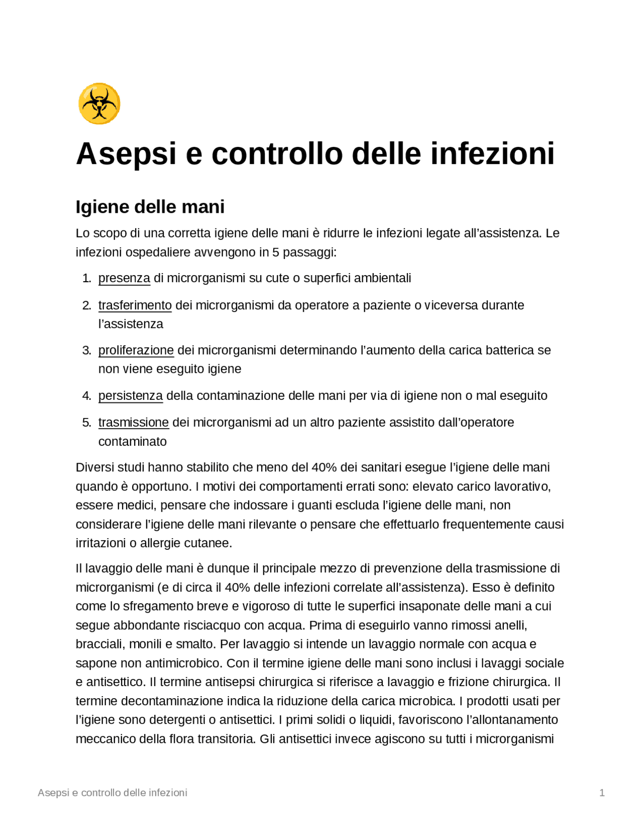 Appunti Infermieristica Clinica Docsity