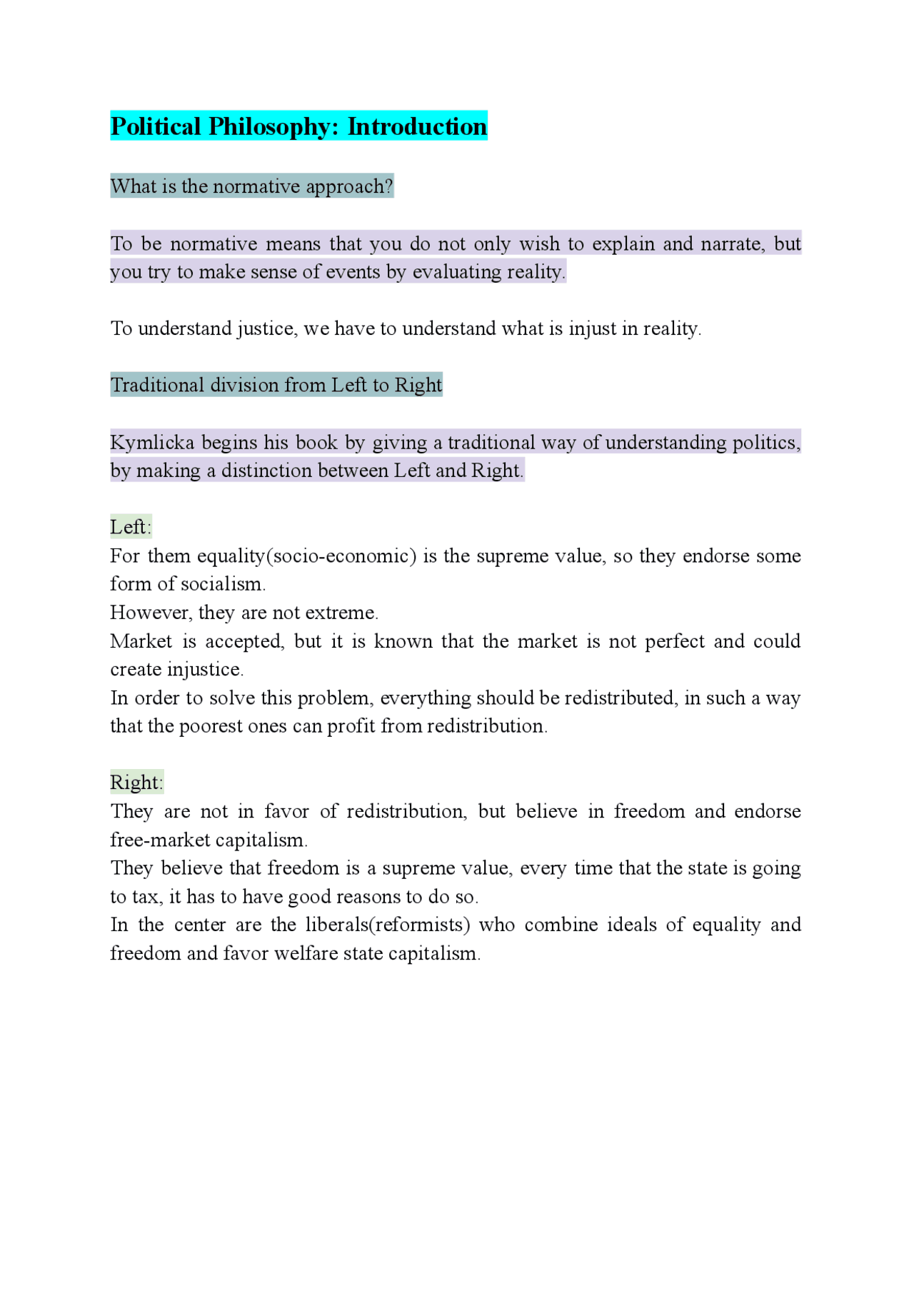 Political Philosophy: an introduction - Docsity