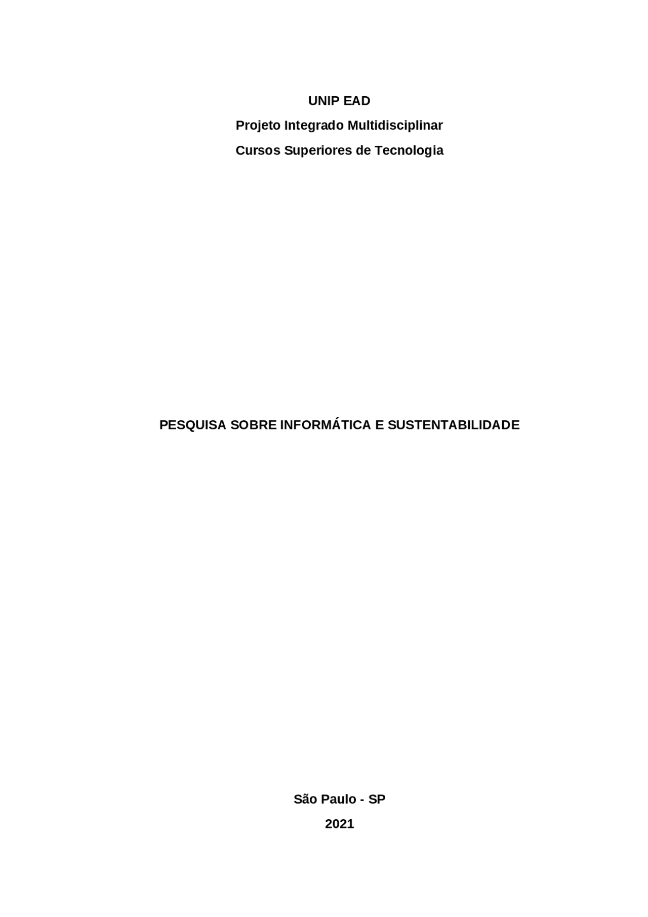 Projeto Integrado Muldidisciplinar I Docsity