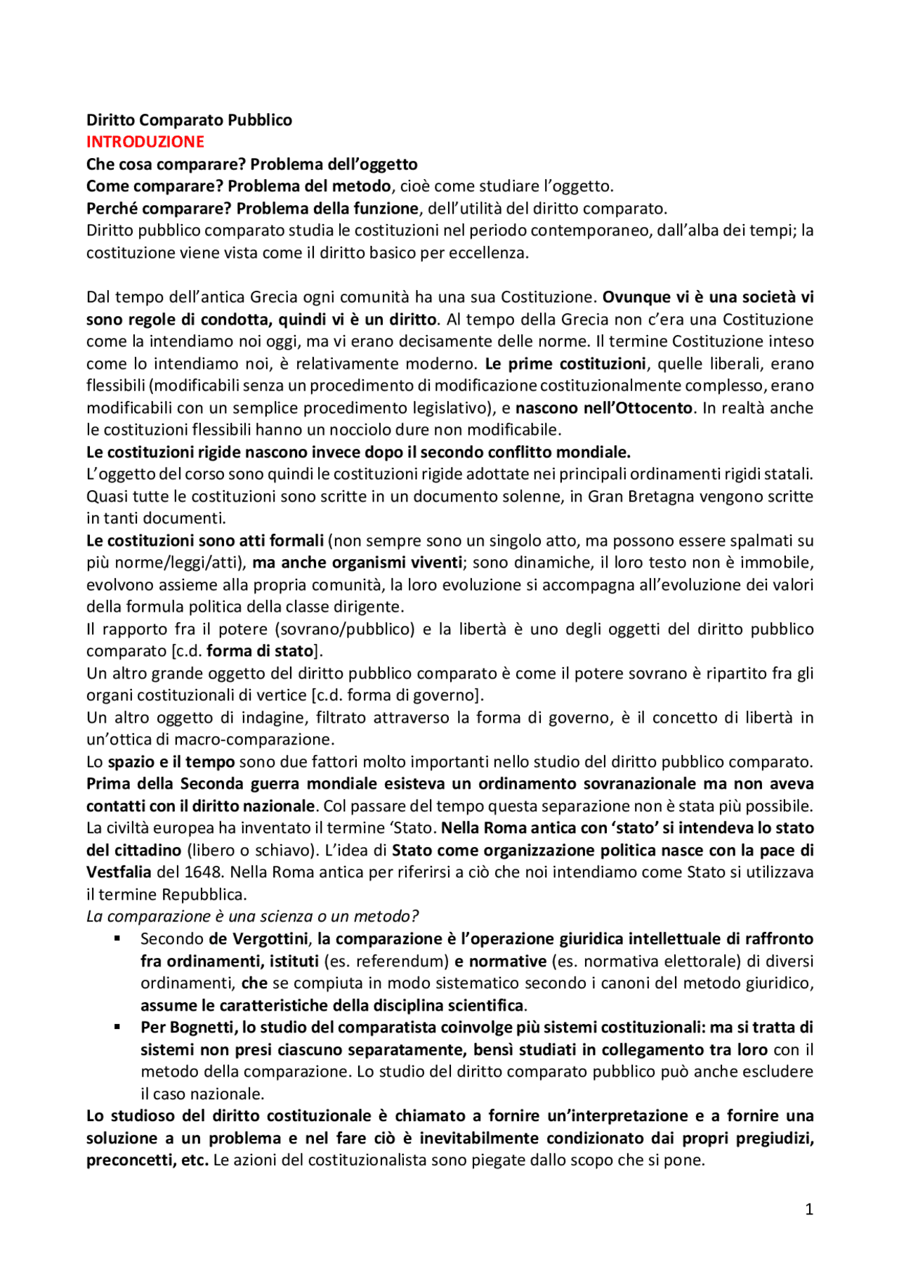 Appunti Completi Di Diritto Pubblico Comparato Docsity