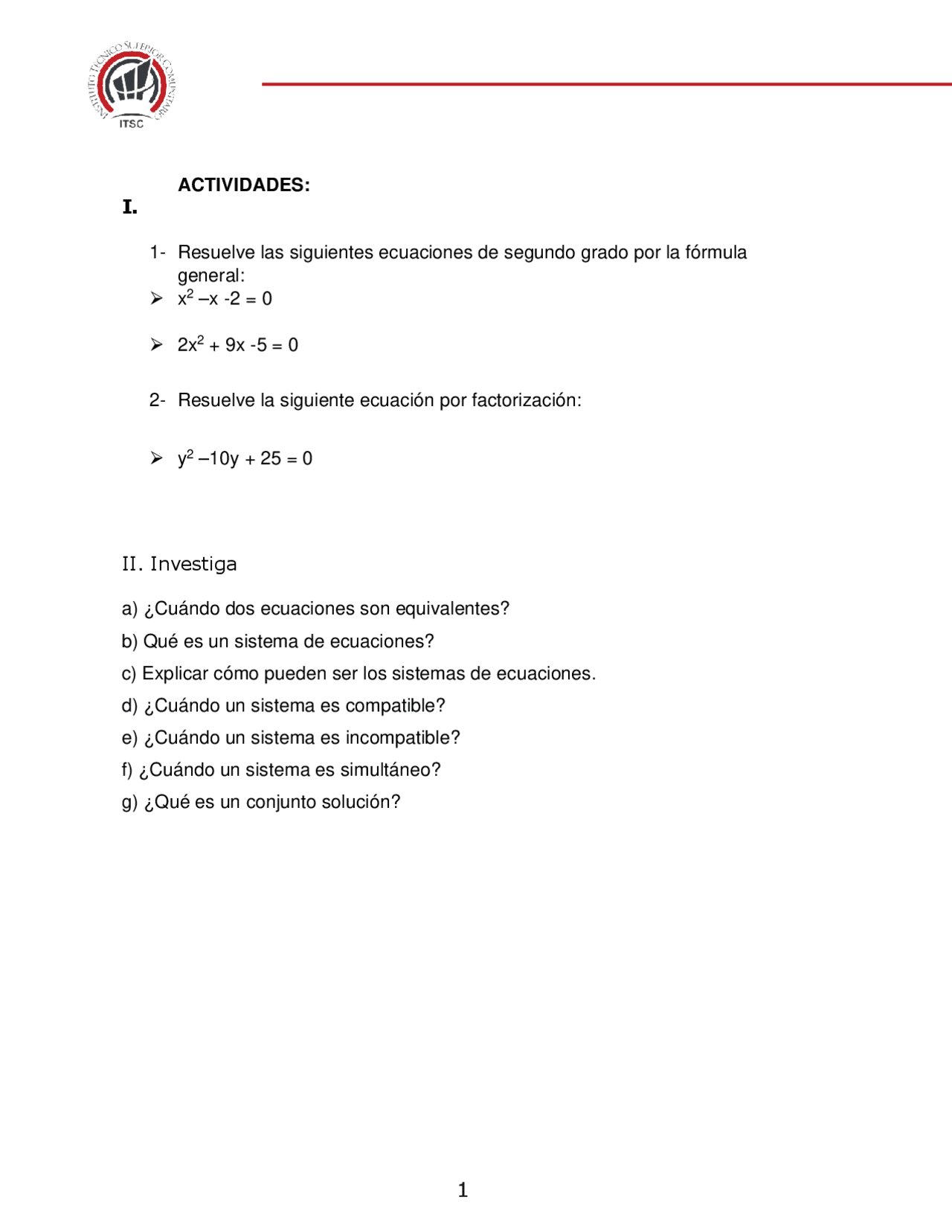 Ejercicios De Matematica Ejercicios De Matemáticas Docsity