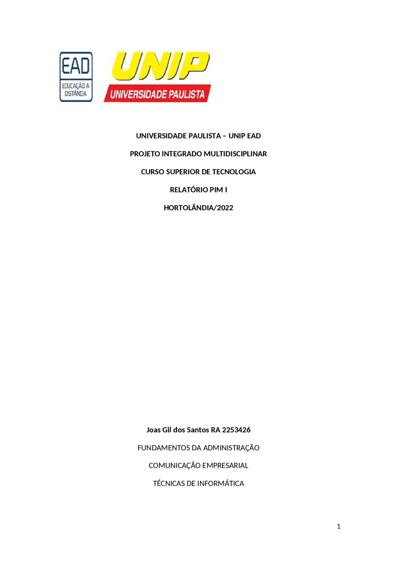 Pim 1 Logística Adm E Comunicação Empresarial Docsity
