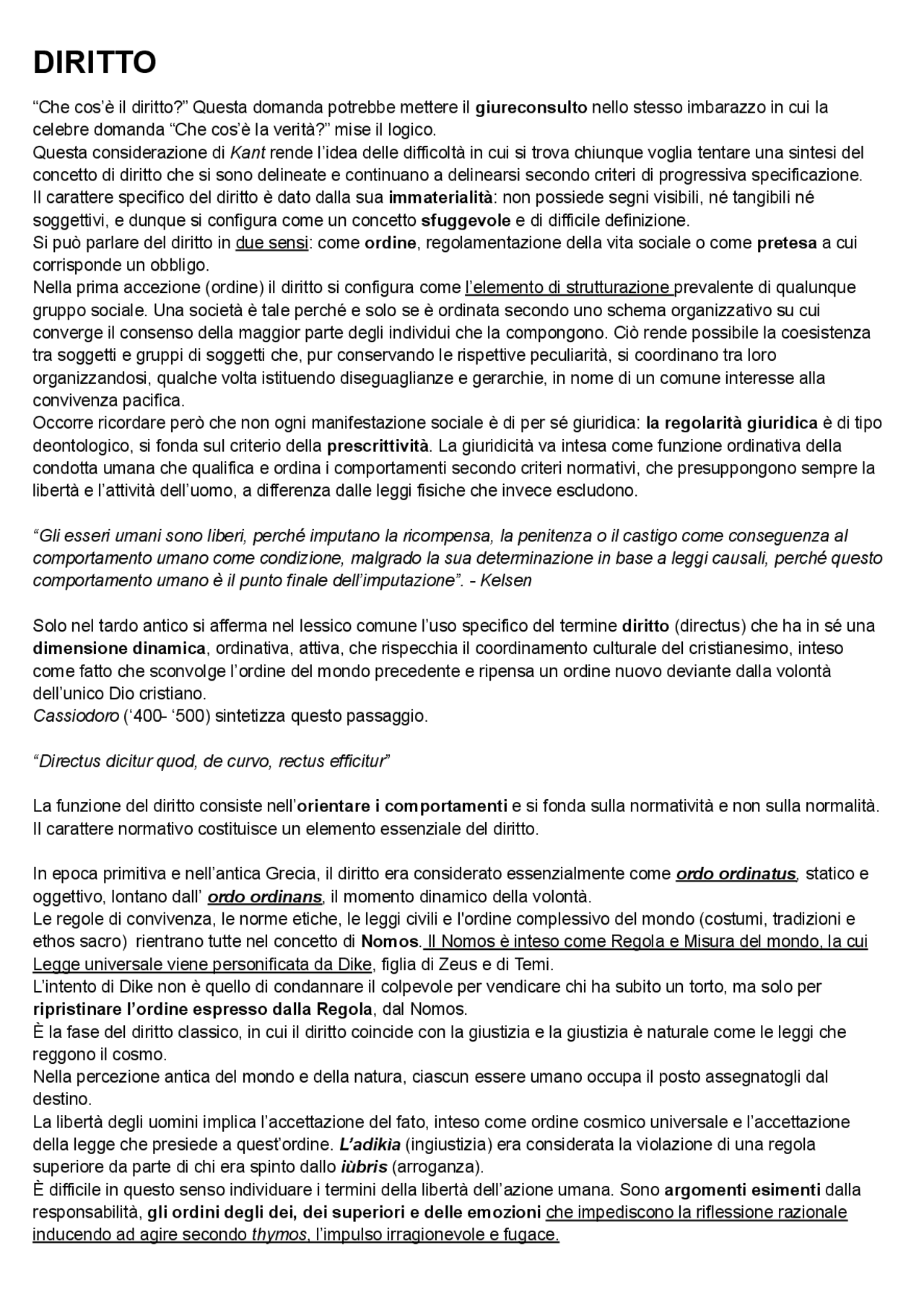 Riassunto Un Lessico Giuridico Con Testi Docsity
