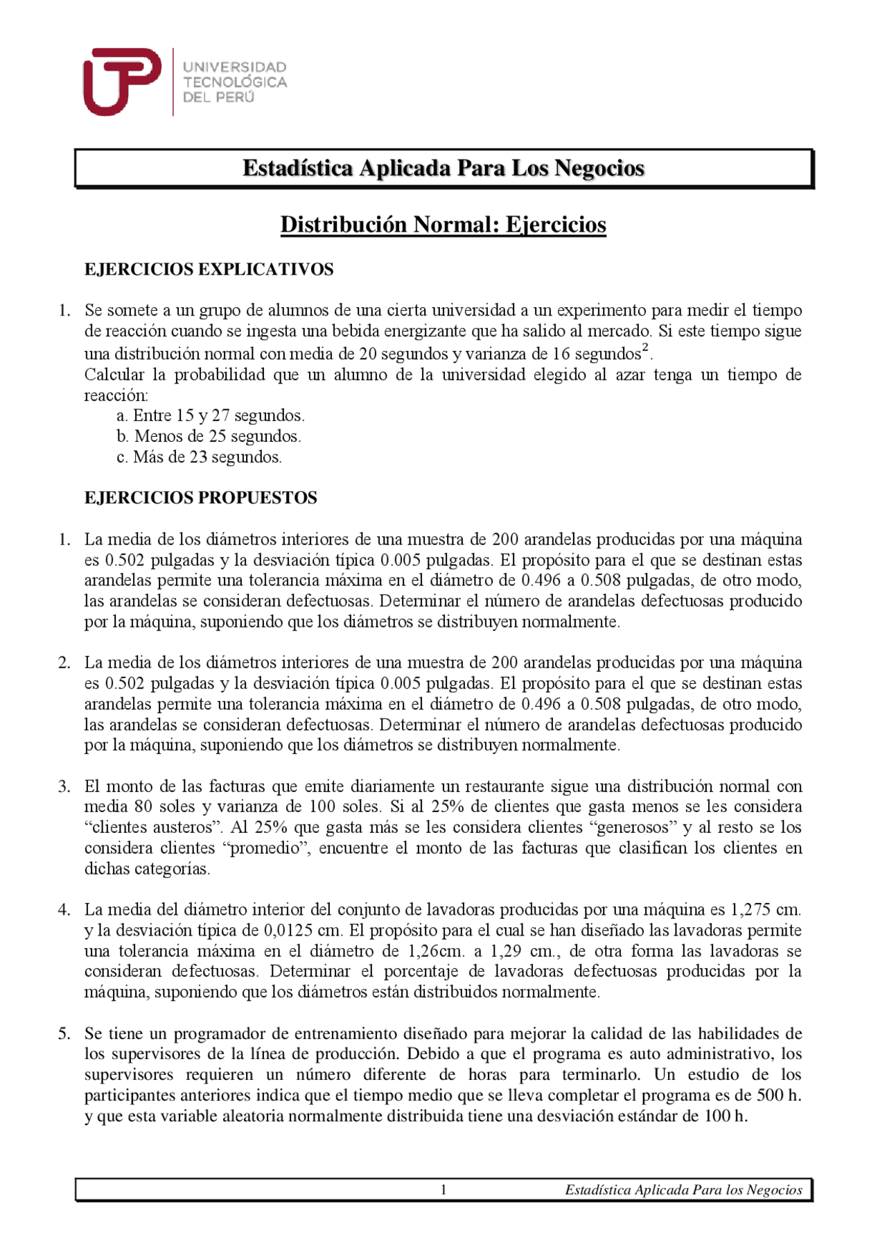 S08.s1 - Distribución normal_Ejercicios.pdf - Docsity
