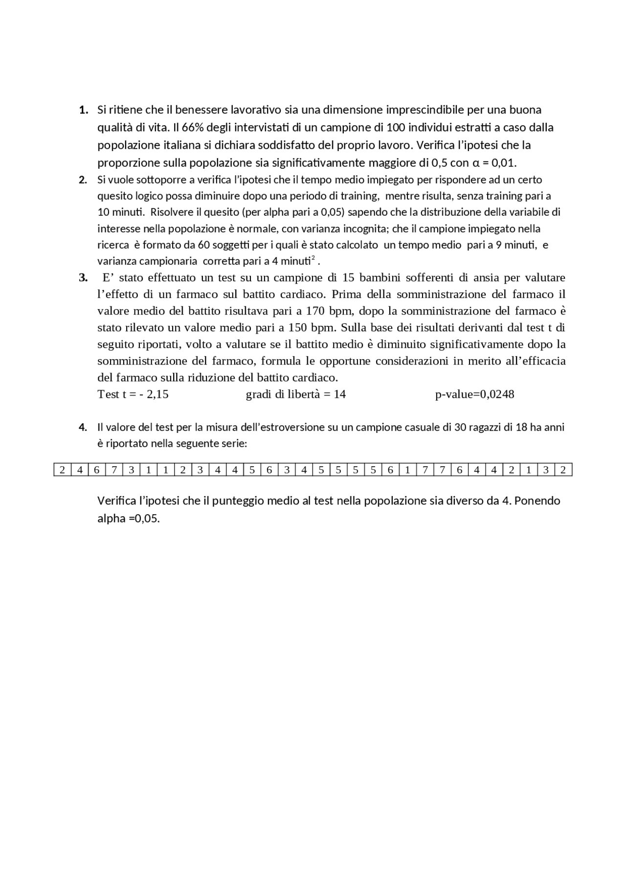 Verifica Di Ipotesi Statistica Sociale Docsity