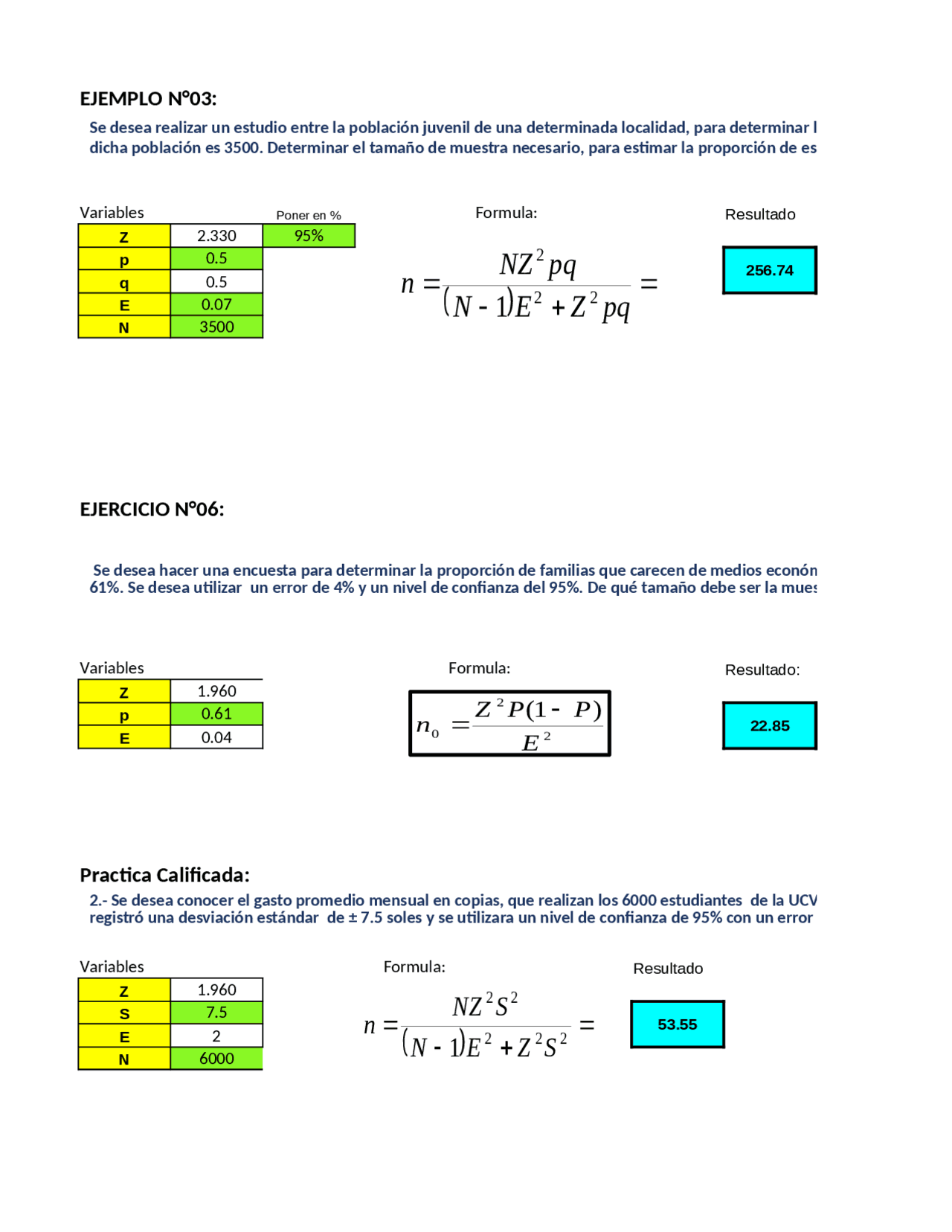 LOS EJERCICIOS DE ESTADISTICAS Y FORMULAS | Esquemas y mapas ...