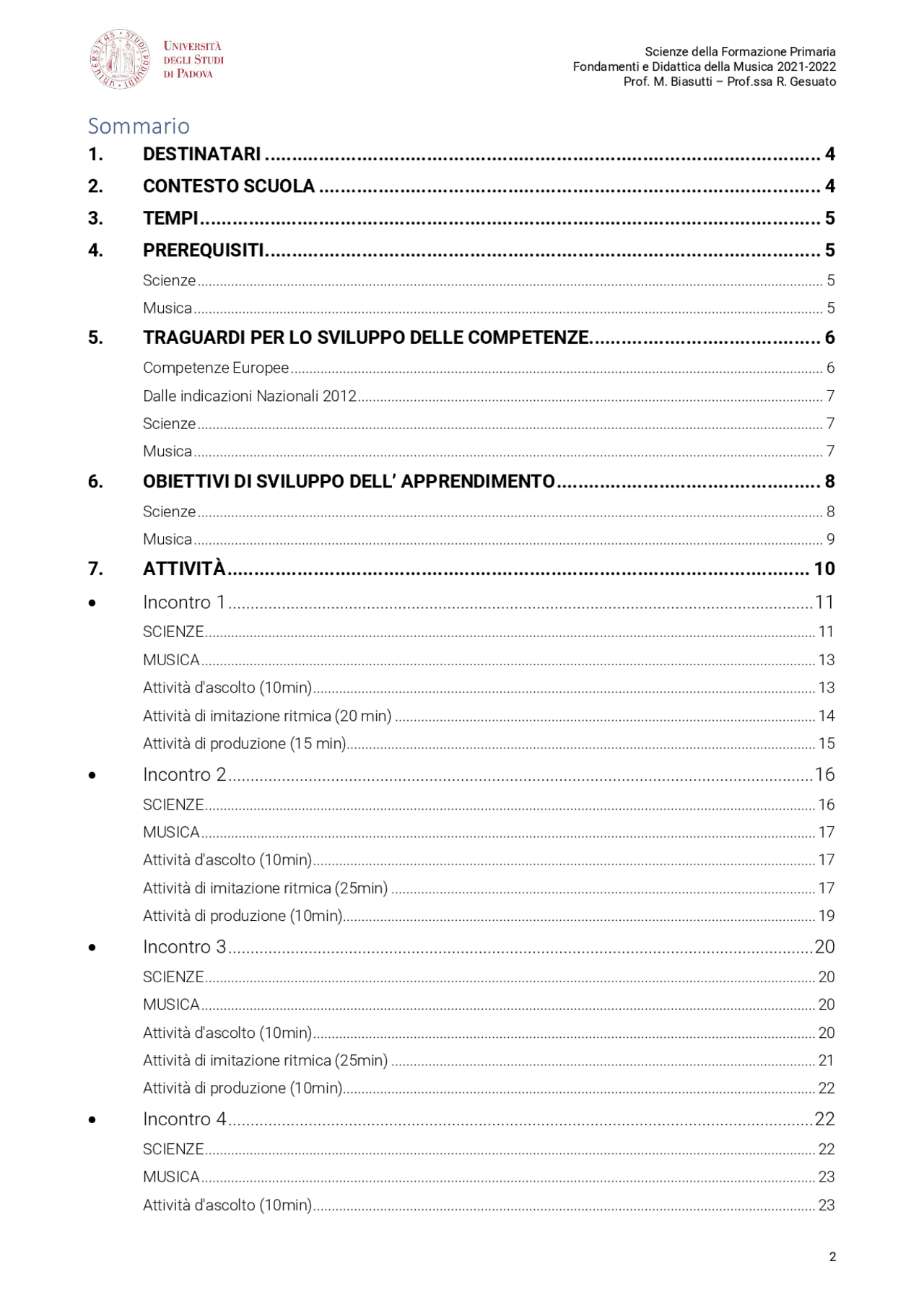Unità di apprendimento interdisciplinare - Docsity