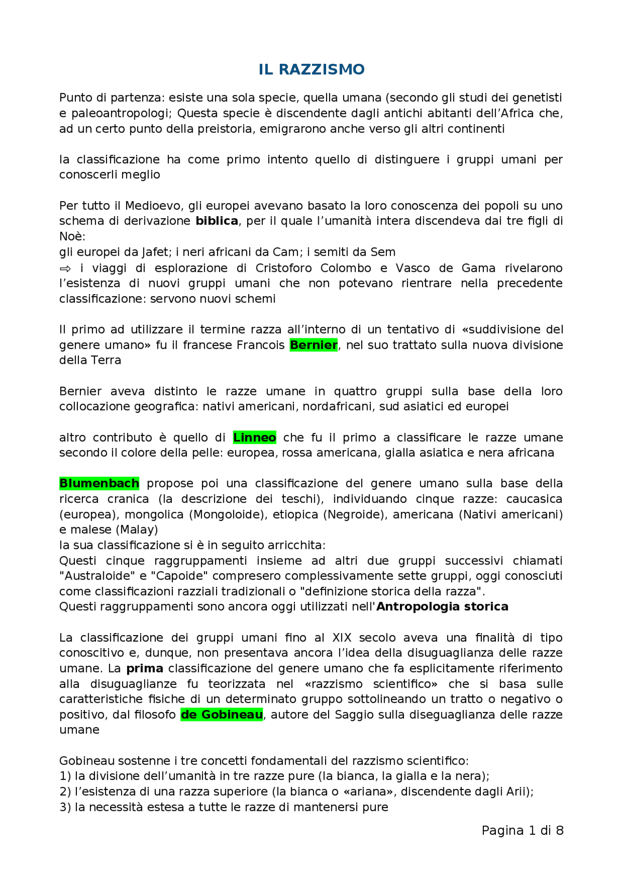Il Razzismo Lantirazzismo E Lesperimento Di Richard Lapiere Docsity