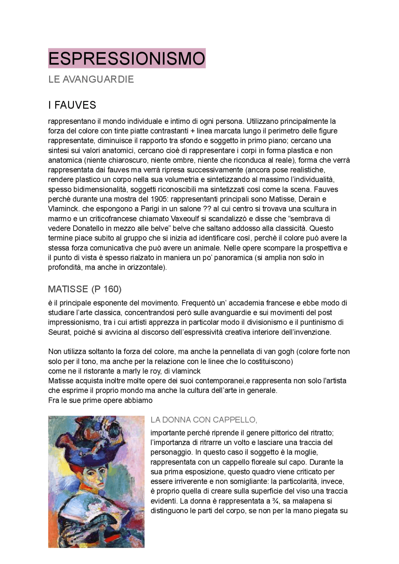 Artisti dell'espressionismo espressionismo - Docsity