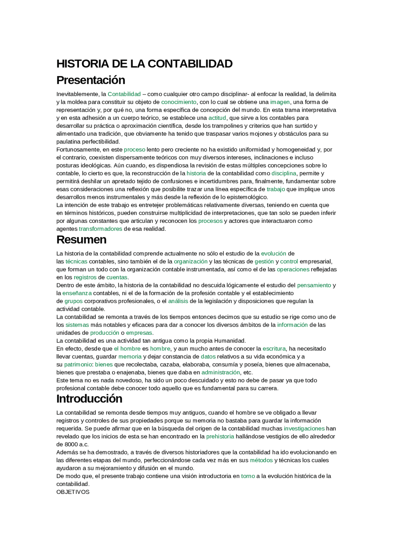 Historia de la contabilidad - Docsity