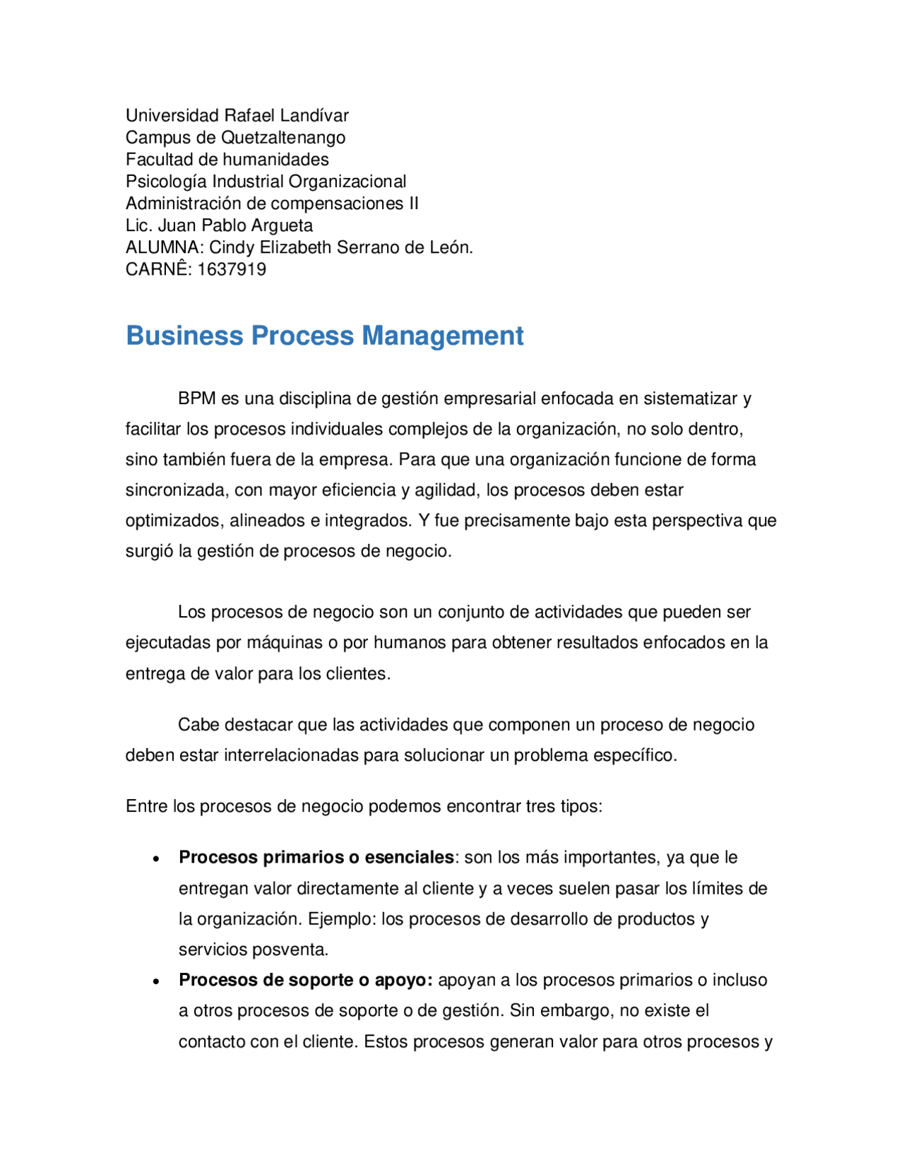 Business process management - Docsity