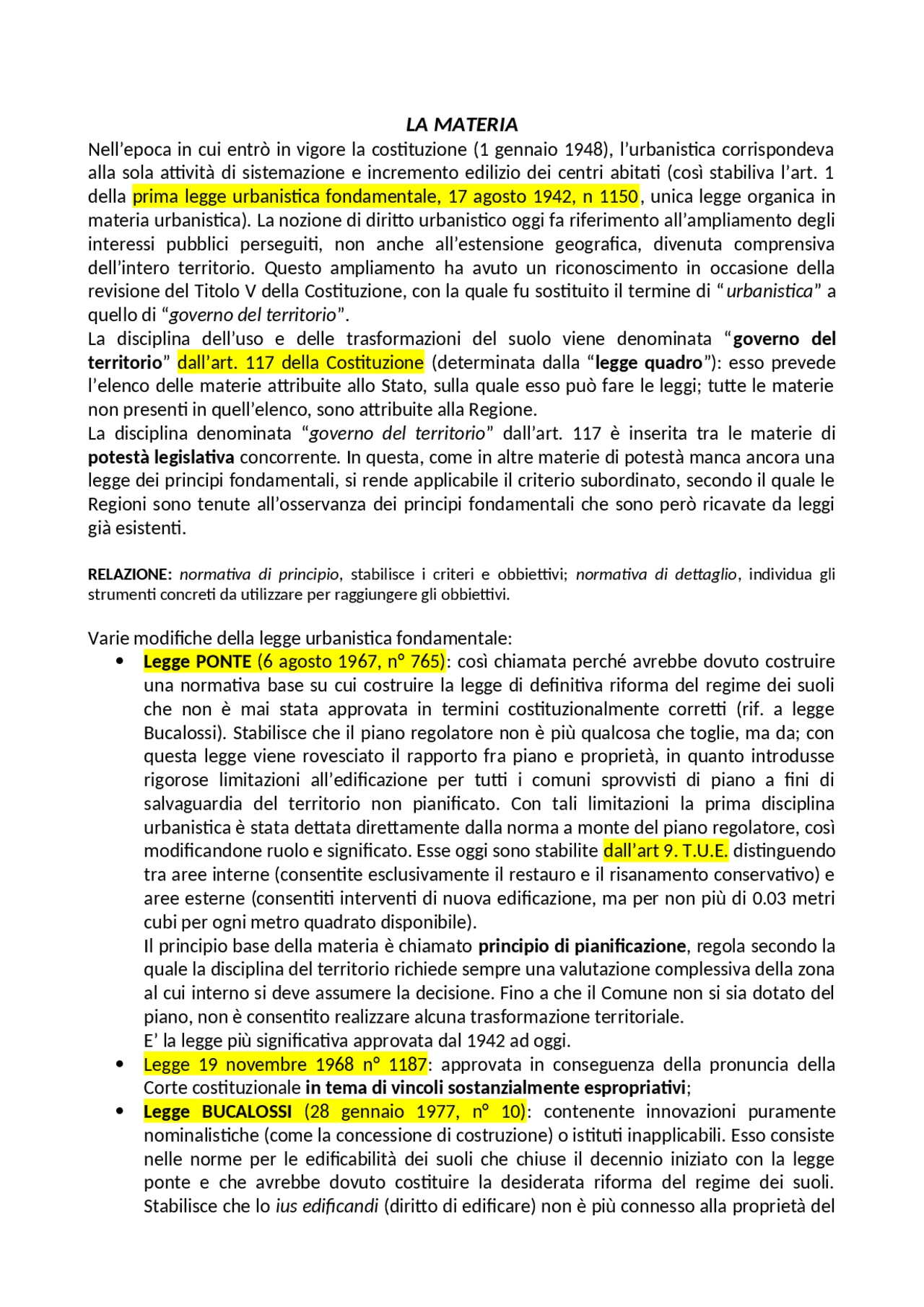 Riassunto Del Libro Di Diritto Urbanistico Docsity