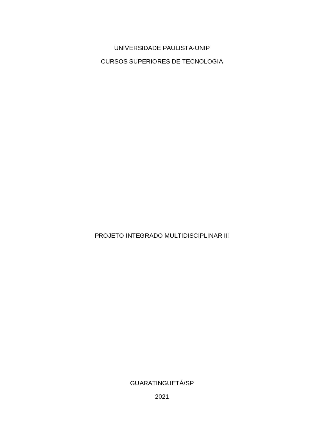 Pim V Projeto Multidisciplinar Docsity