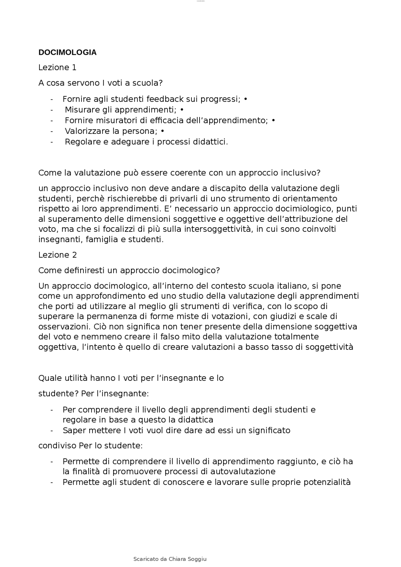 Domande Aperte Docimologia Docsity