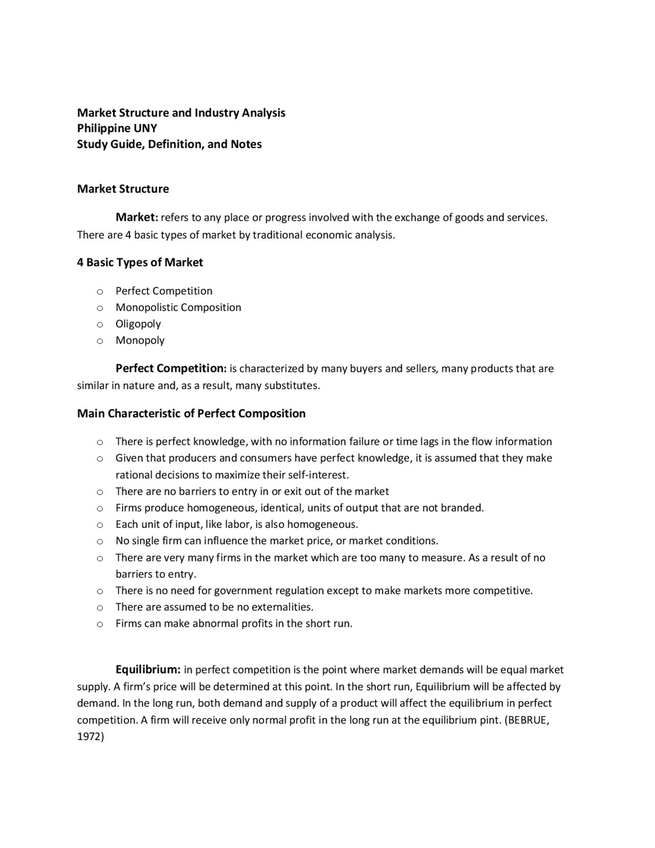 Market Structure And Industry Analysis Docsity Market Structure And Industry Analysis Docsity
