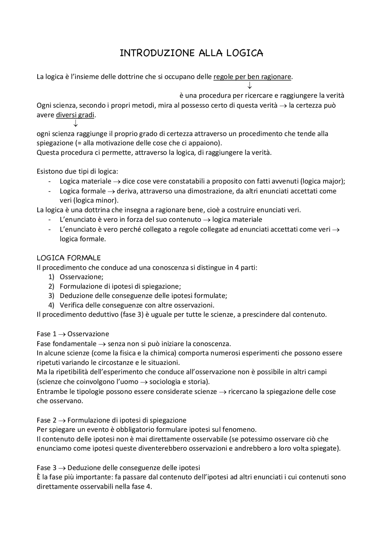 Elementi di Logica - Teoria ed Esercizi (PDF) | Appunti di Logica | Docsity