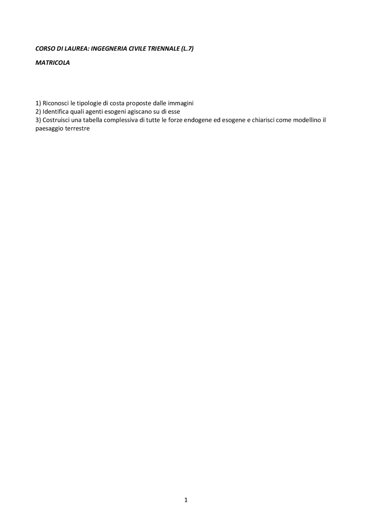 Elaborato 3 Esame Superato Prove Desame Di Geografia Docsity