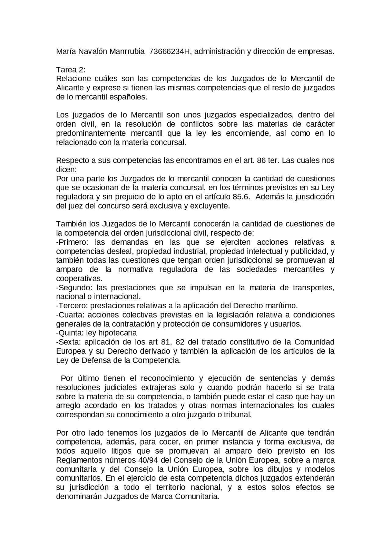 Ejercicio del primer cuarto - Docsity