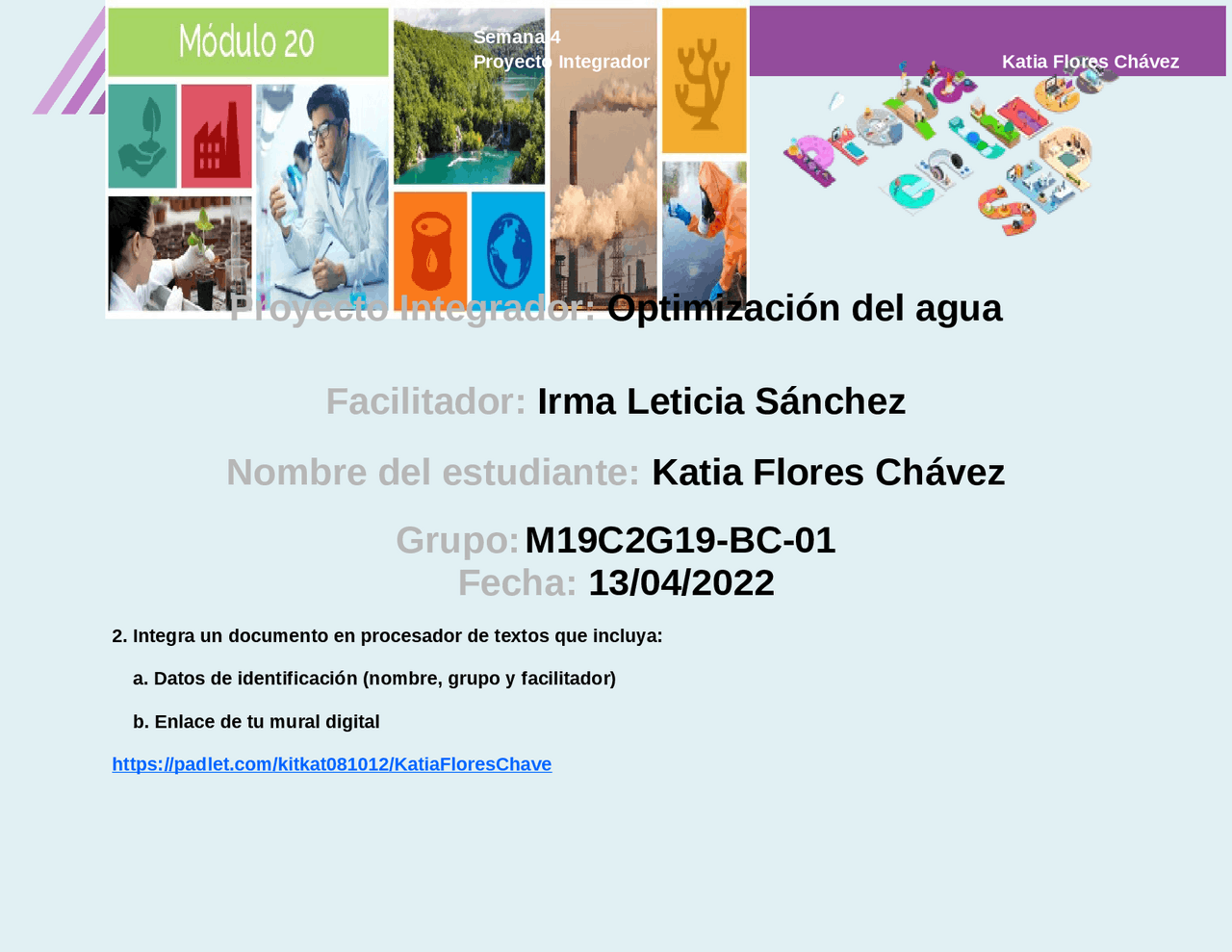 Modulo 20 proyecto integrador | Apuntes de Ciencias de la Tierra y del ...