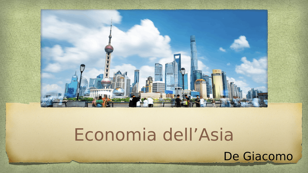 Economia dell’Asia Centrale-Meridionale | Appunti di Geografia | Docsity