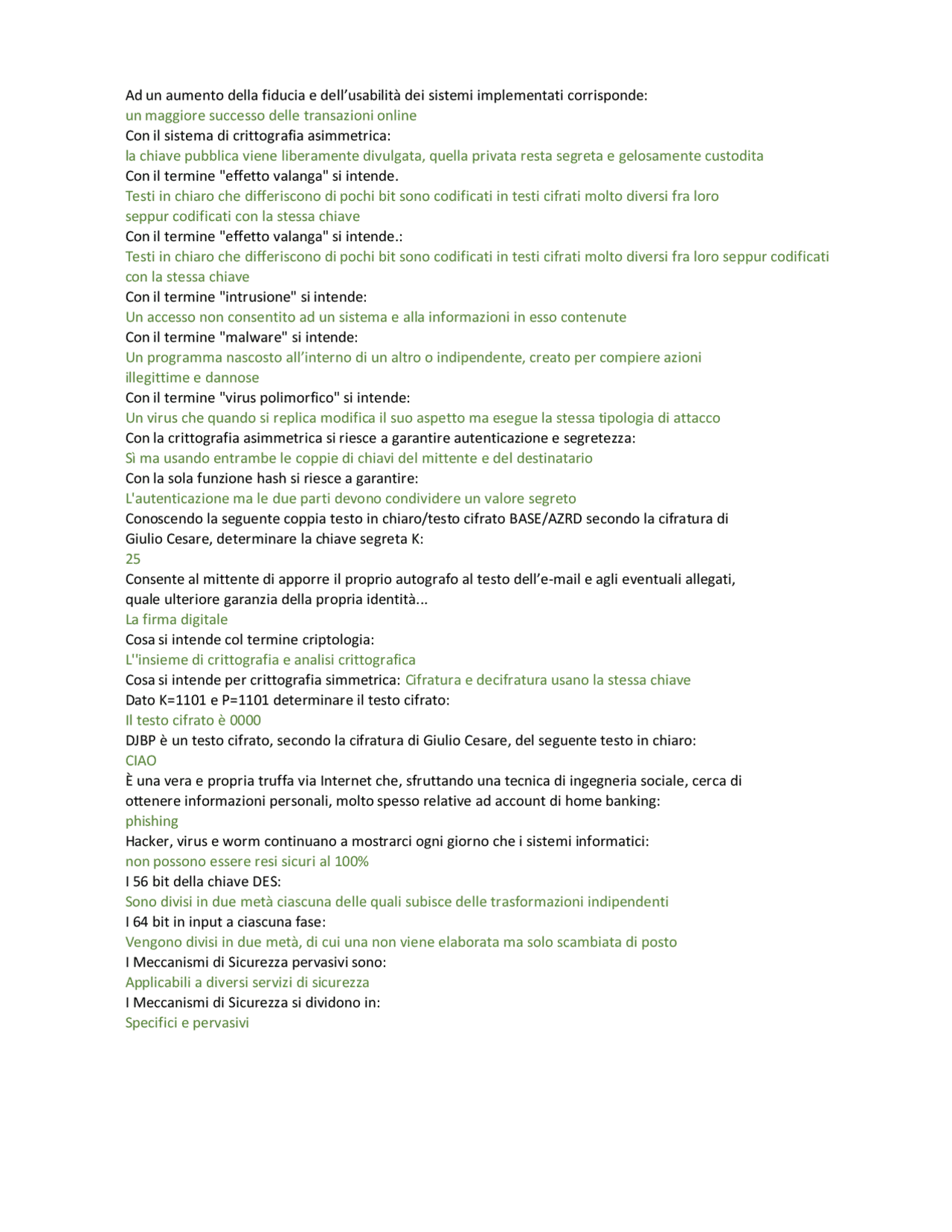 Sicurezza Dei Sistemi Informatici Docsity