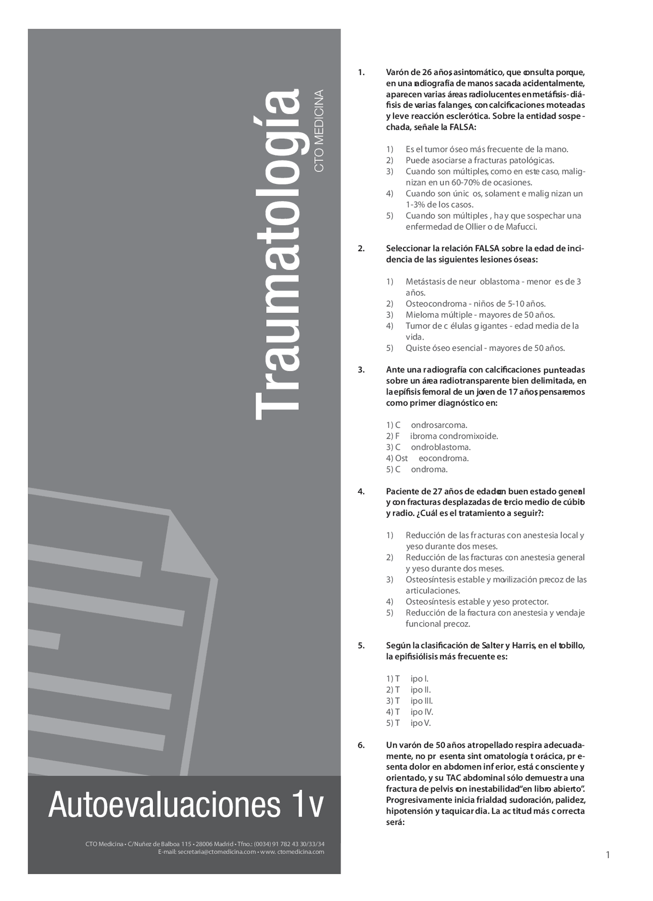 BANCO DE PREGUNTAS TRAUMATOLOGIA | Guide, Progetti e Ricerche di Traumatologia | Docsity