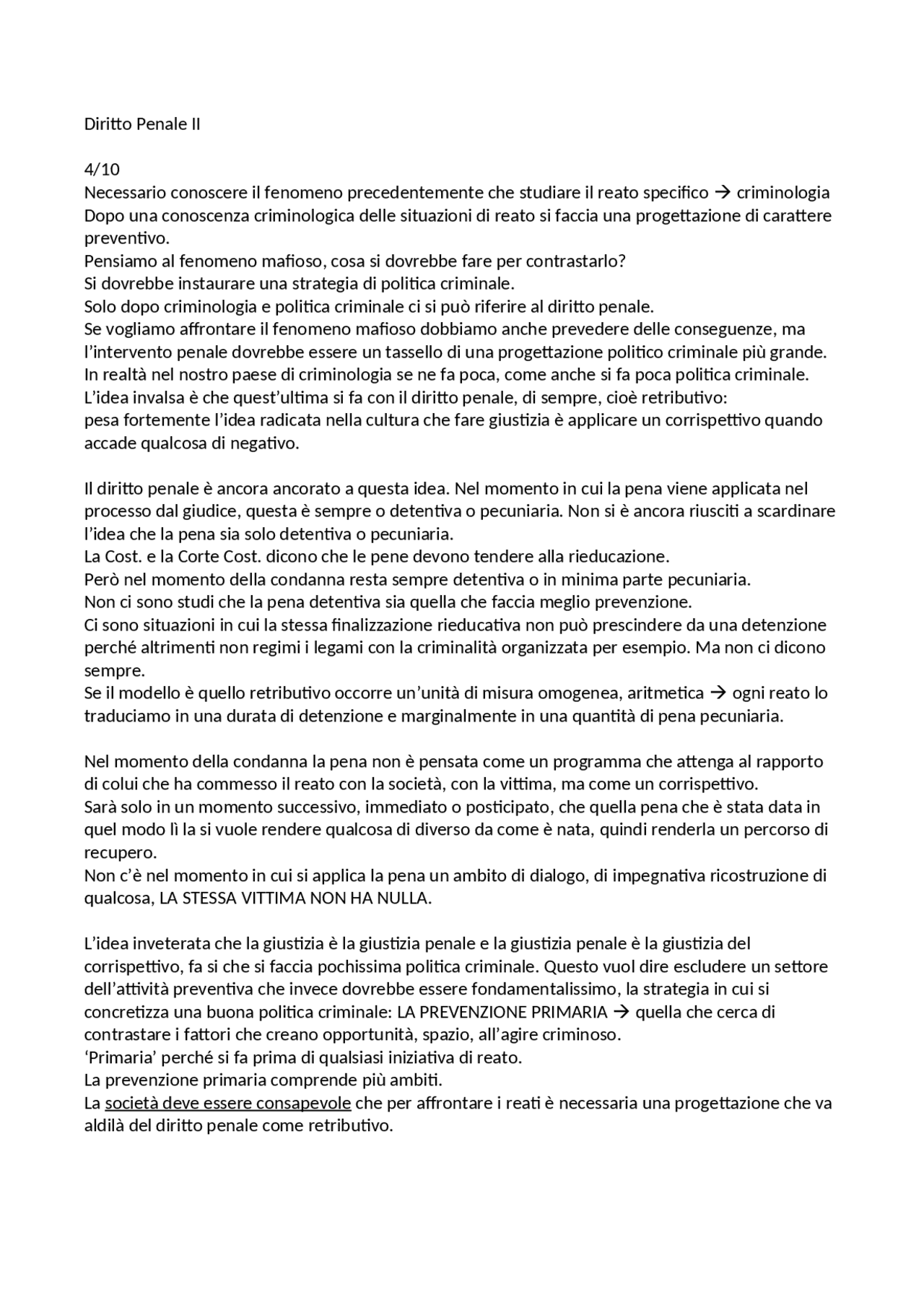 Appunti Diritto Penale 2 Prima Metà Semestre Docsity