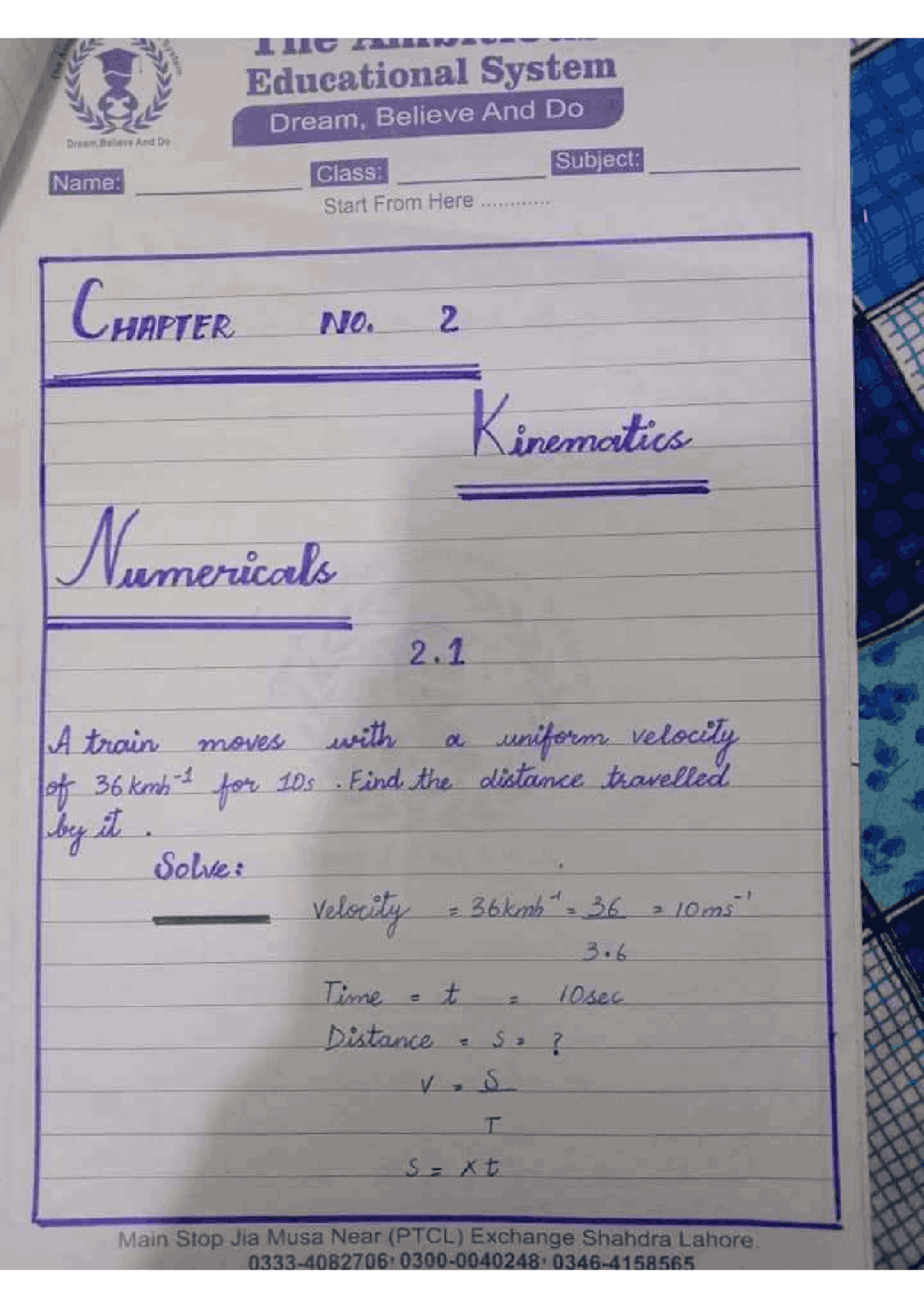 Numerical Physics Class 9th Chapter No 2 | Study notes Physics | Docsity