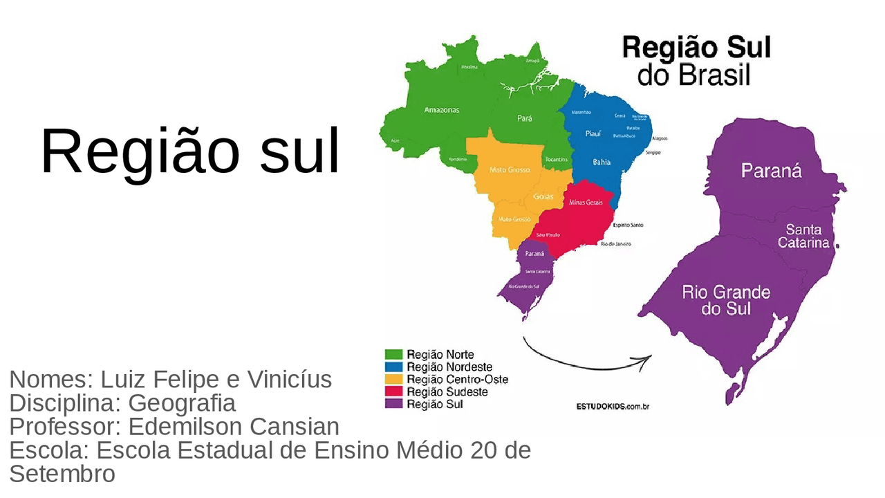 Região Sul do Brasil | Slides Geografia | Docsity