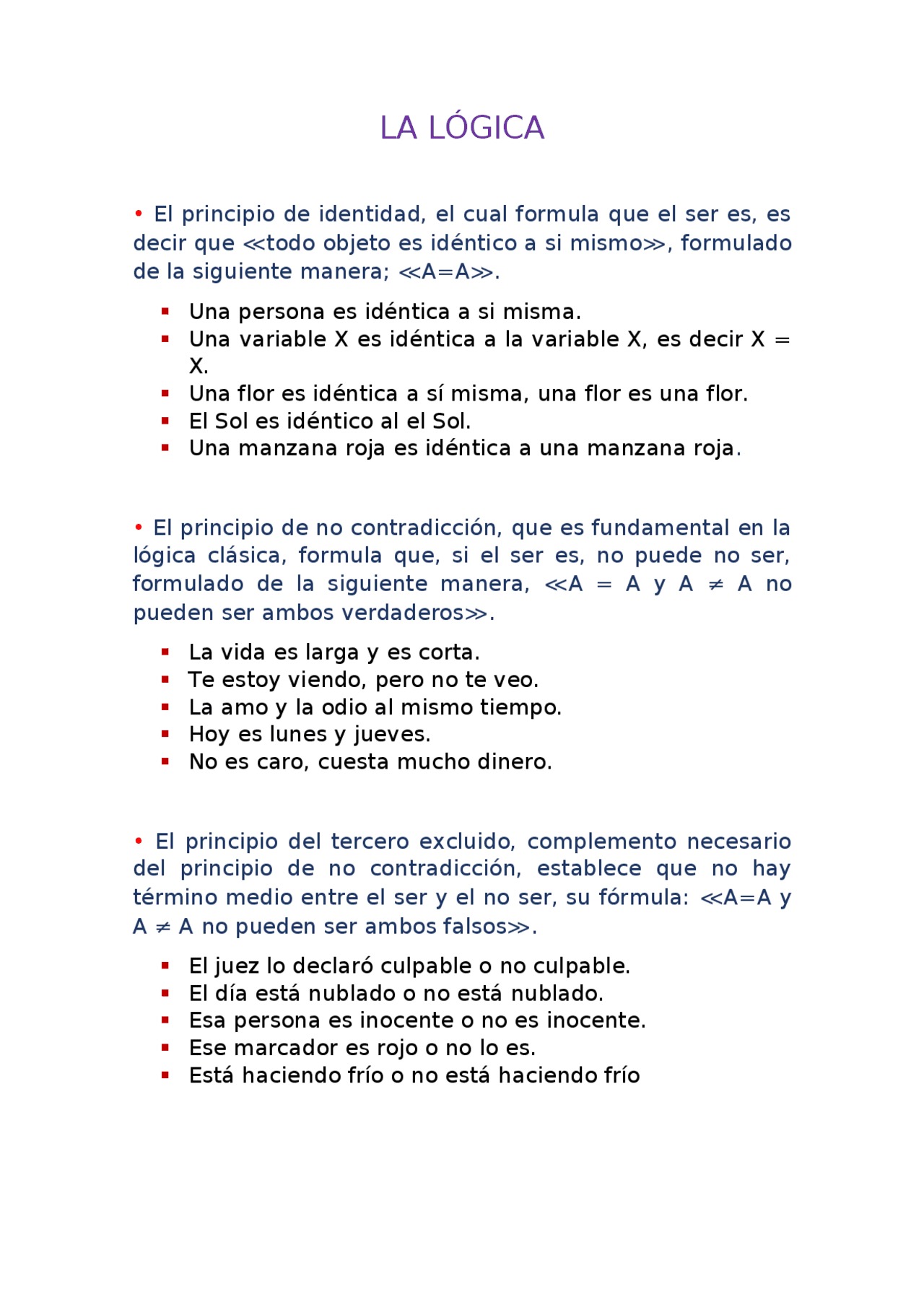La lógica es un ejercicio racional y lo podemos definir como el ...