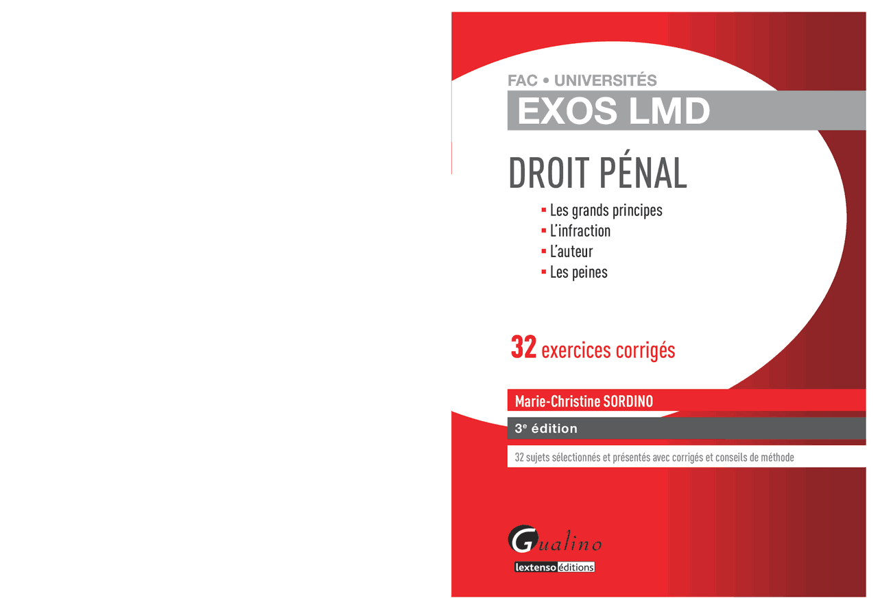 Exos Lmd Droit Pénal 32 Exercices Corrigés Lectures Droit Docsity