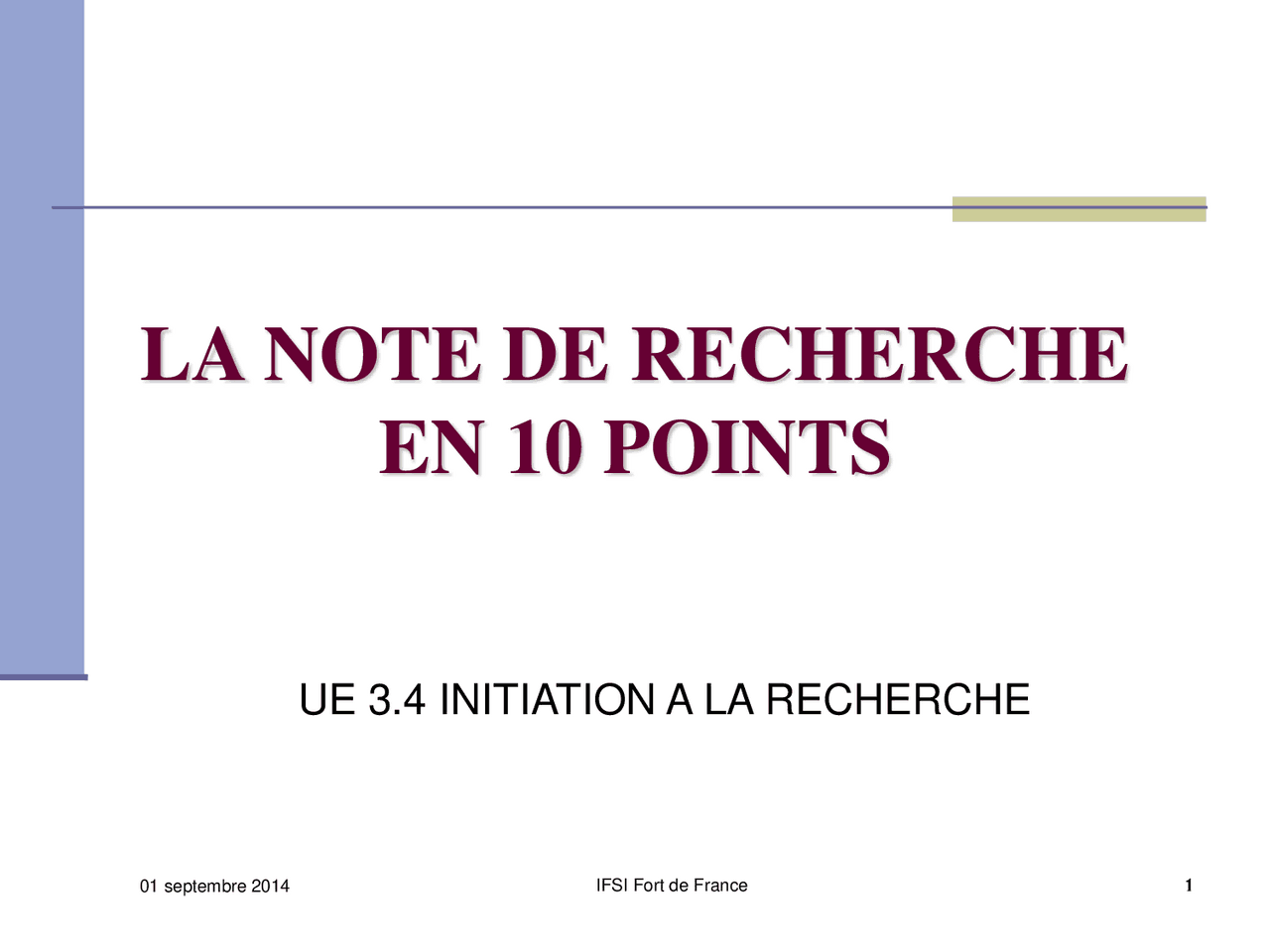 La Note De Recherche En 10 Points Résumés Éthique Docsity
