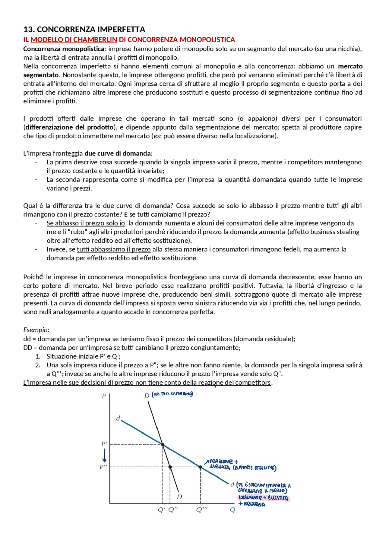 Concorrenza perfetta microeconomia | Appunti di Microeconomia | Docsity