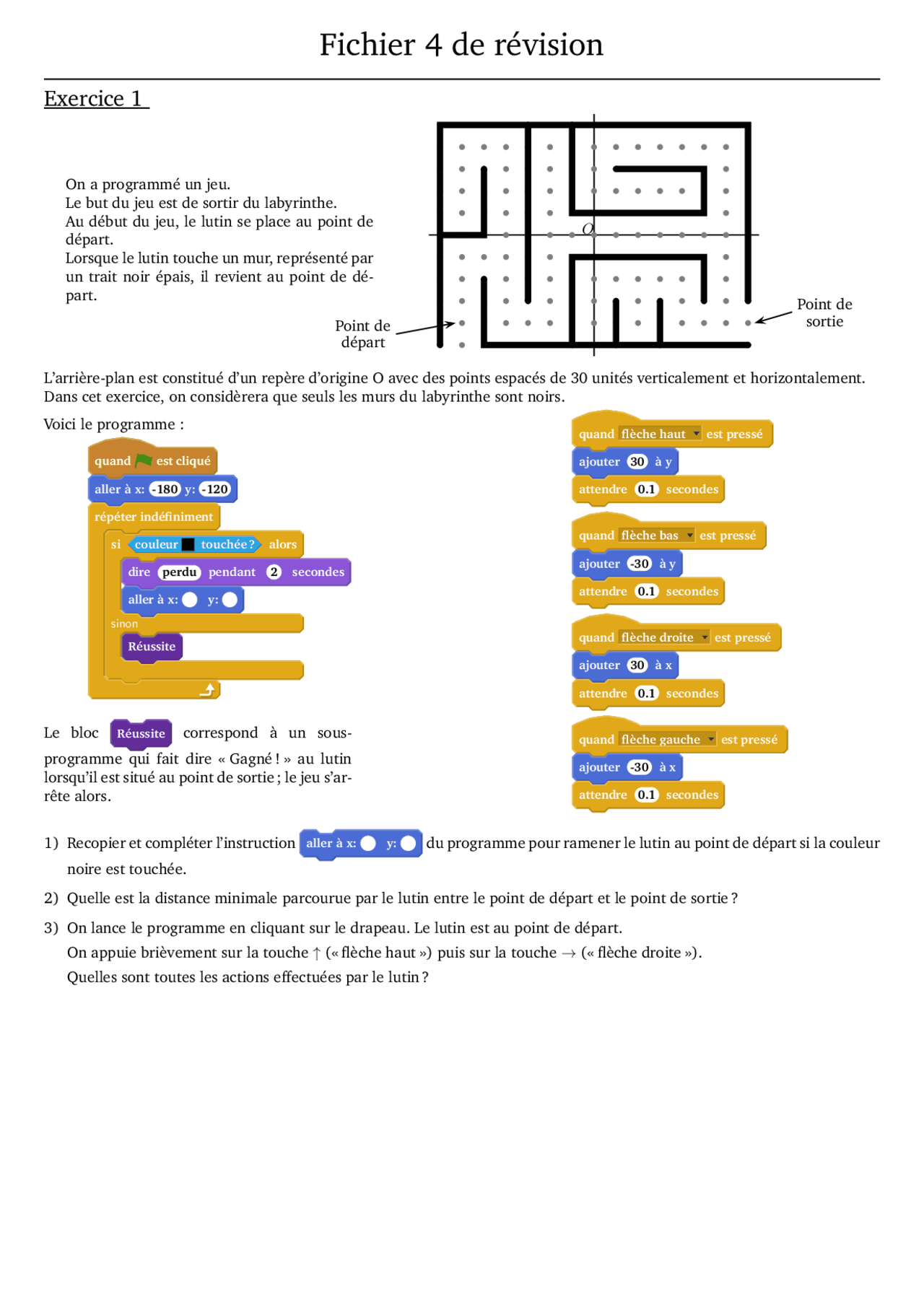 Devoir de mathématiques - Docsity