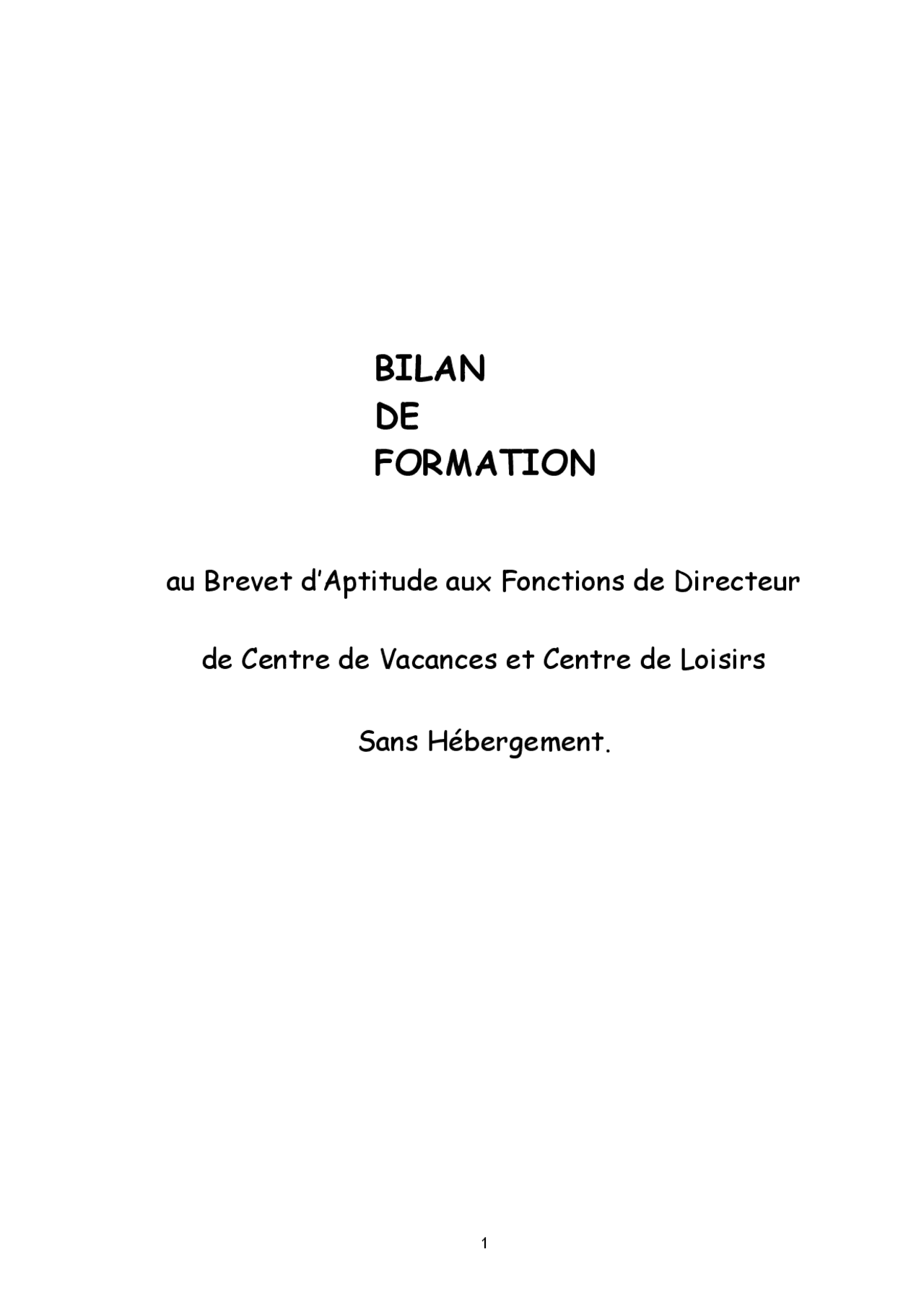 Bilan De Formation Lectures Droit Docsity