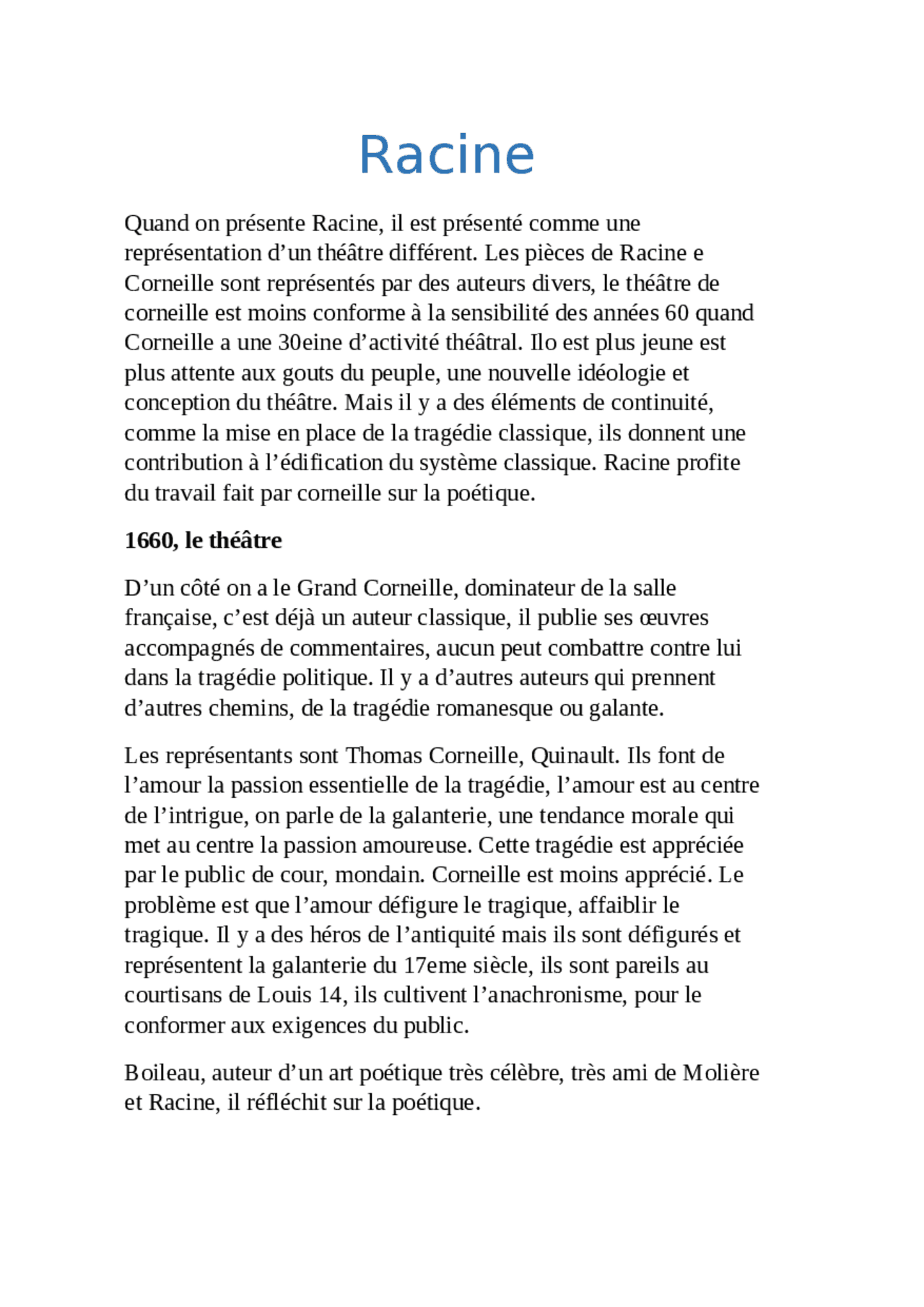 Appunti Racine E Andromaque Appunti Di Letteratura Francese Docsity
